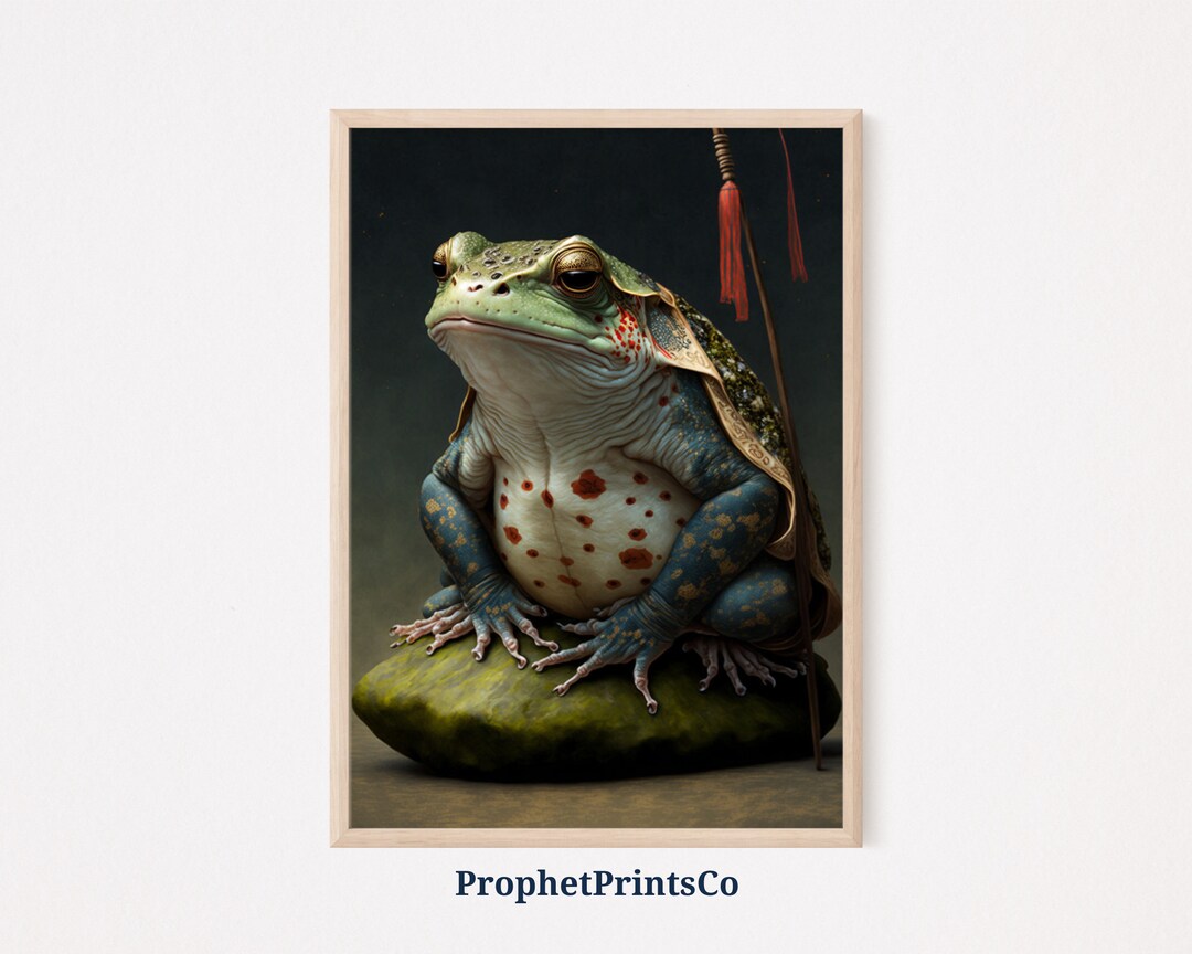 Matsumoto Hoji Frog Poster Print | Cute Japan Frog Wall Art | Frog ...