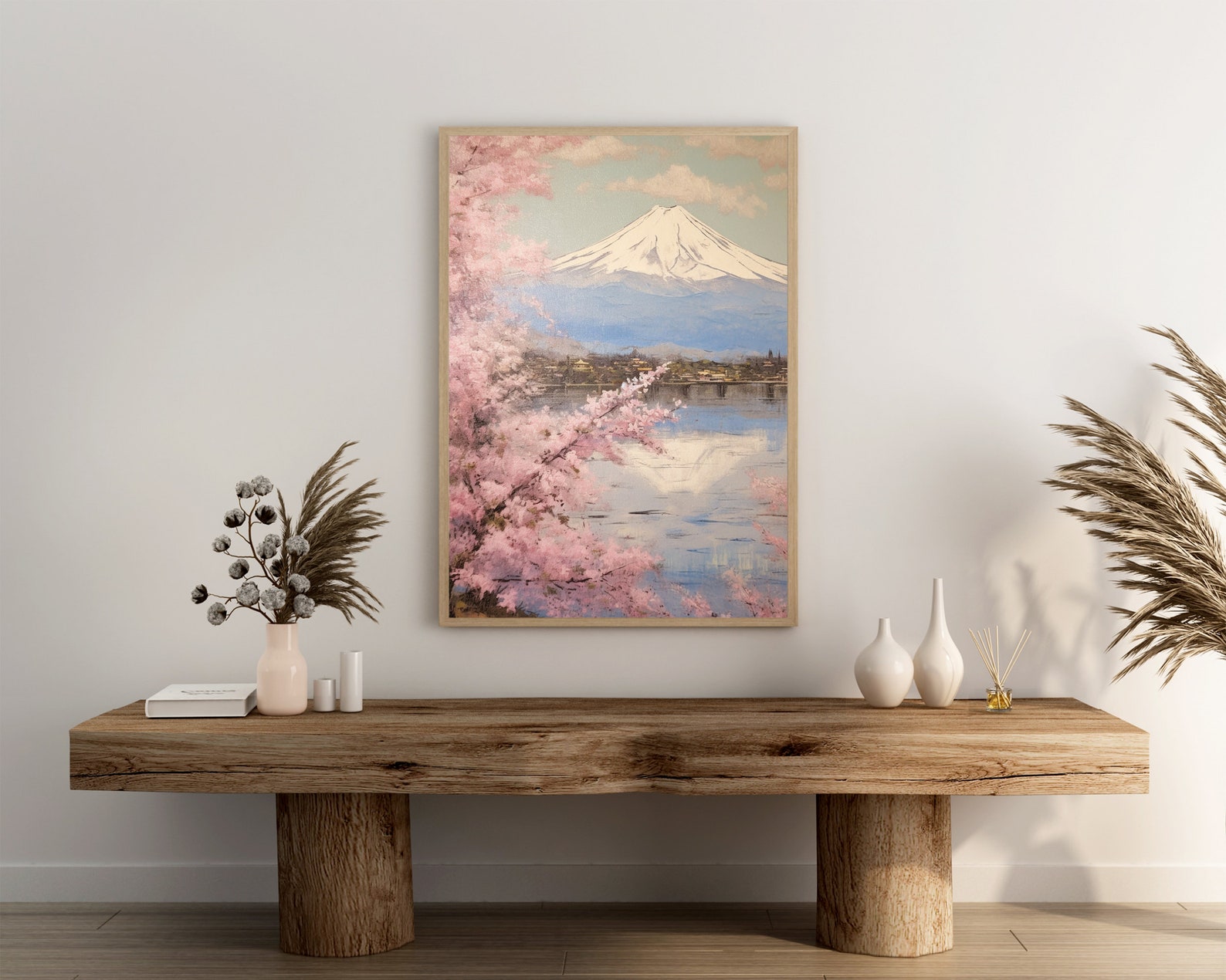 Soft Tonal Mount Fuji Oil Painting | Japanese Wall Art | Fuji Poster ...