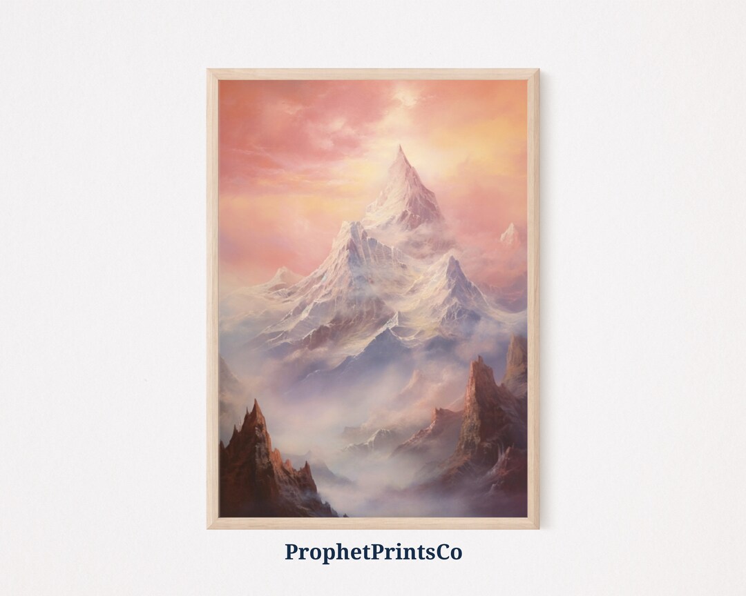 Soft Tonal Mount Olympus Oil Painting | Mt Olympus Poster | Greek ...