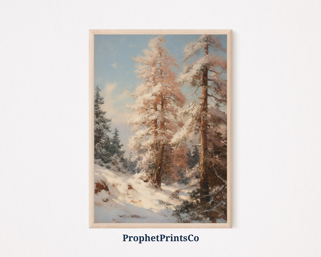 Pine Trees Print | Forest Print | Pine Tree Forest Wall Art | Winter ...