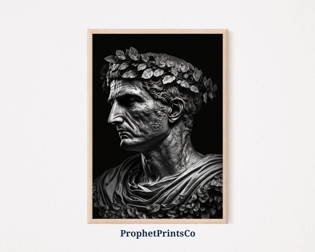Julius Caesar Poster Print | Roman Emperor Wall Art | Ancient Rome Gift ...