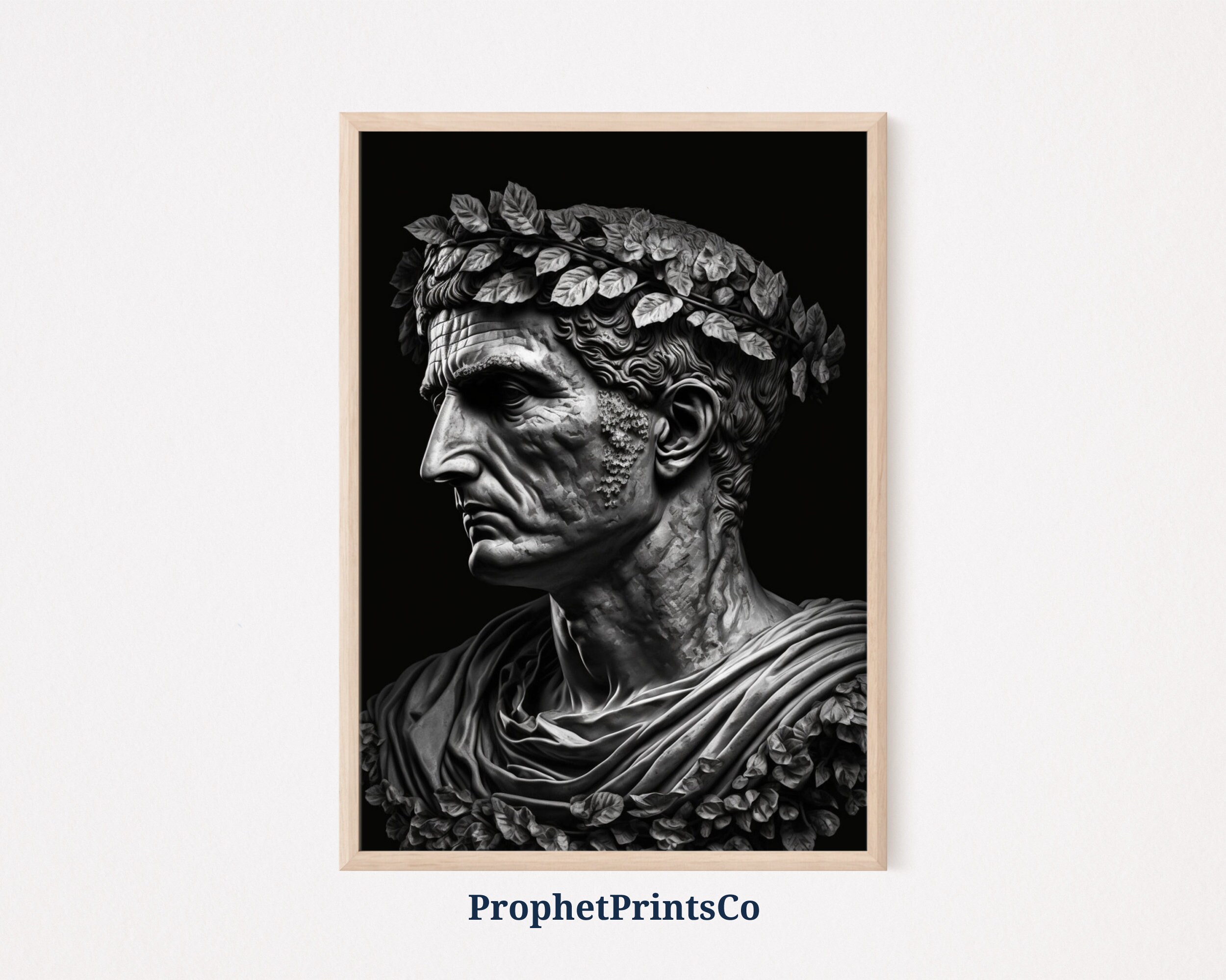 Julius Caesar Poster Print Roman Emperor Wall Art Ancient Rome Gift ...