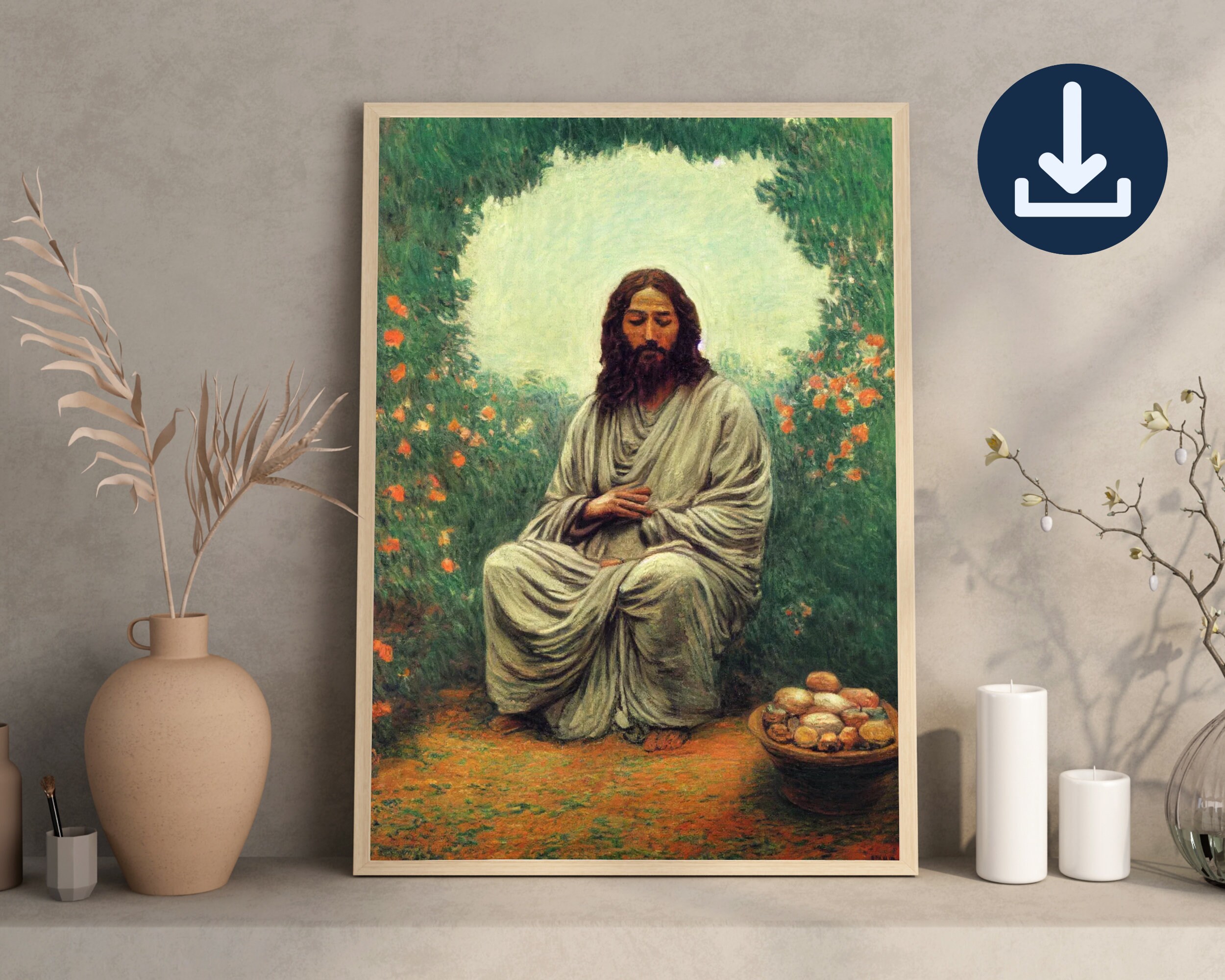 DIGITIAL DOWNLOAD Jesus Christ Poster Print Religious Wall - Etsy