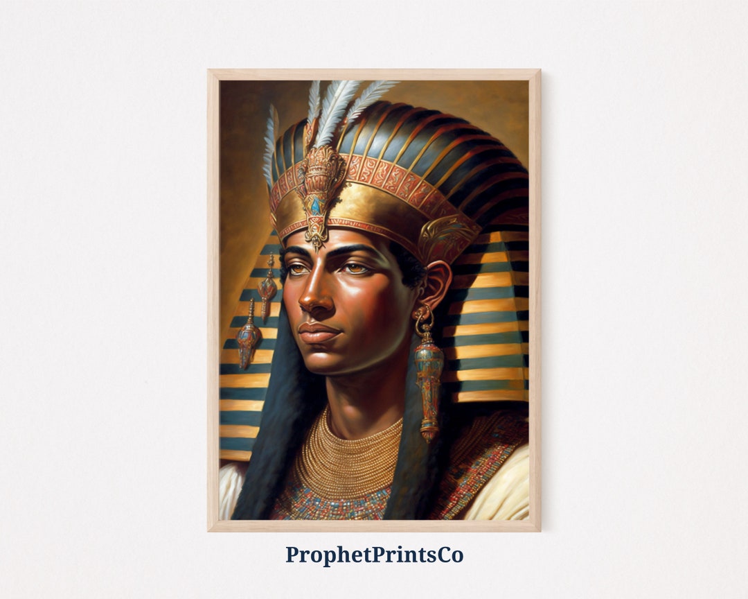 Egyptian Pharaoh Poster Print | Tutankhamun Wall Art | Egypt Lover Gift ...