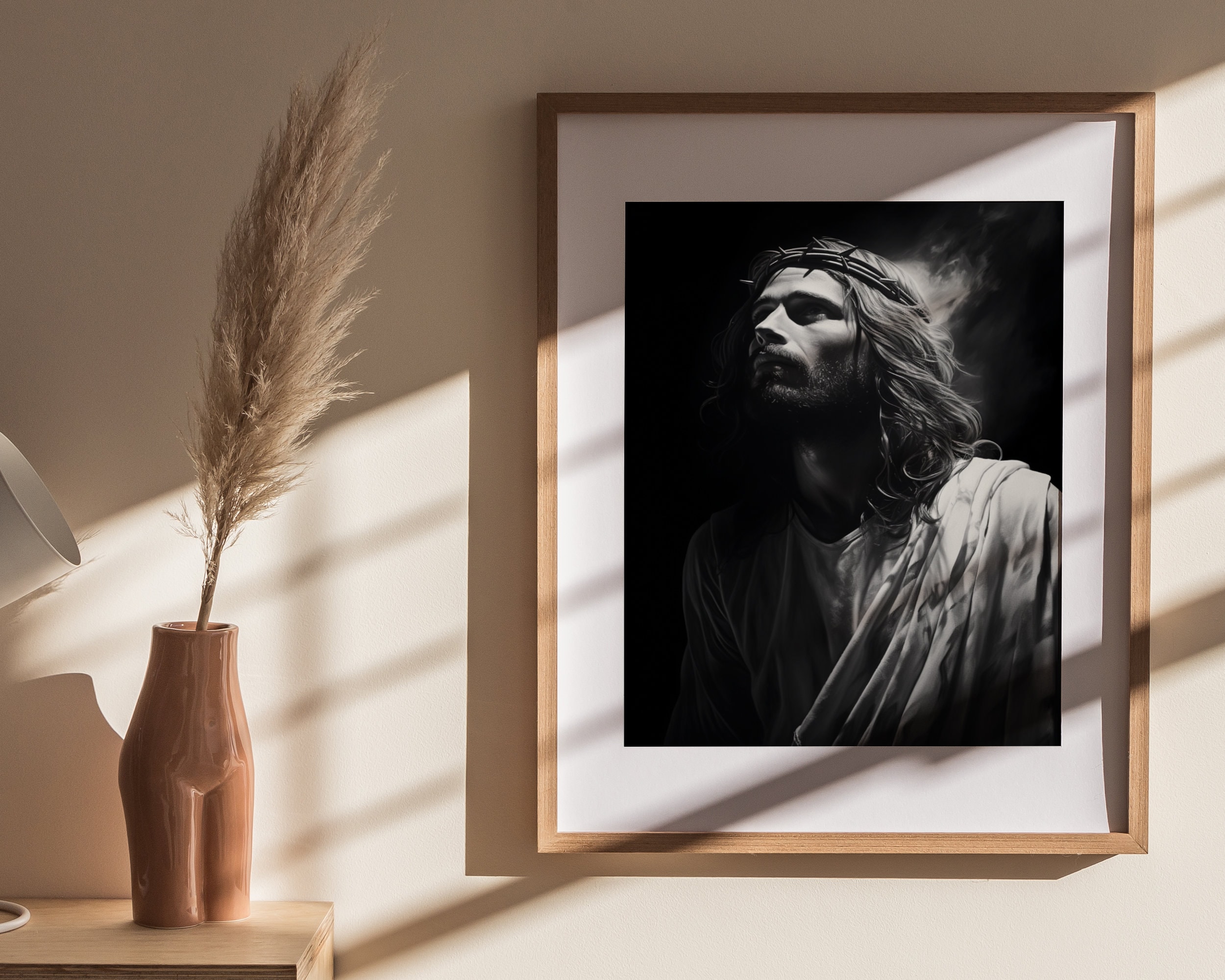 Jesus Portrait | Black and White Art | Picture of Jesus | Jesus Christ ...