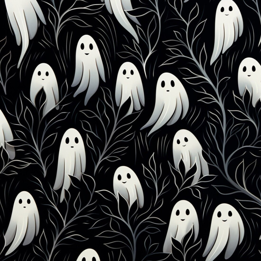 Minimal Ghost Print Aesthetic Printable Halloween Poster Halloween Wall ...