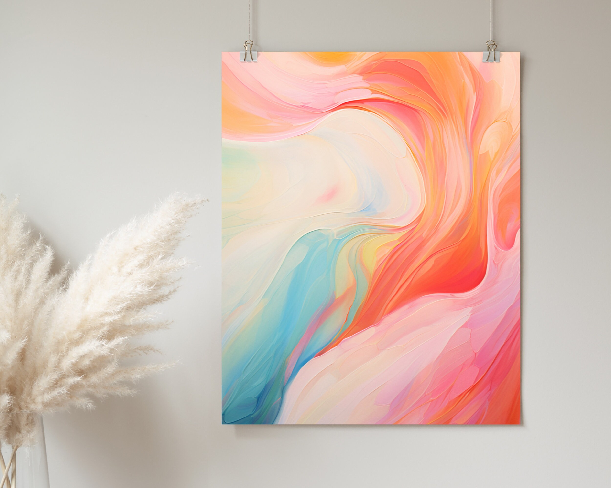 Neon Art Print | Contempoary Art | Instant Art Print | Geometric Wall ...