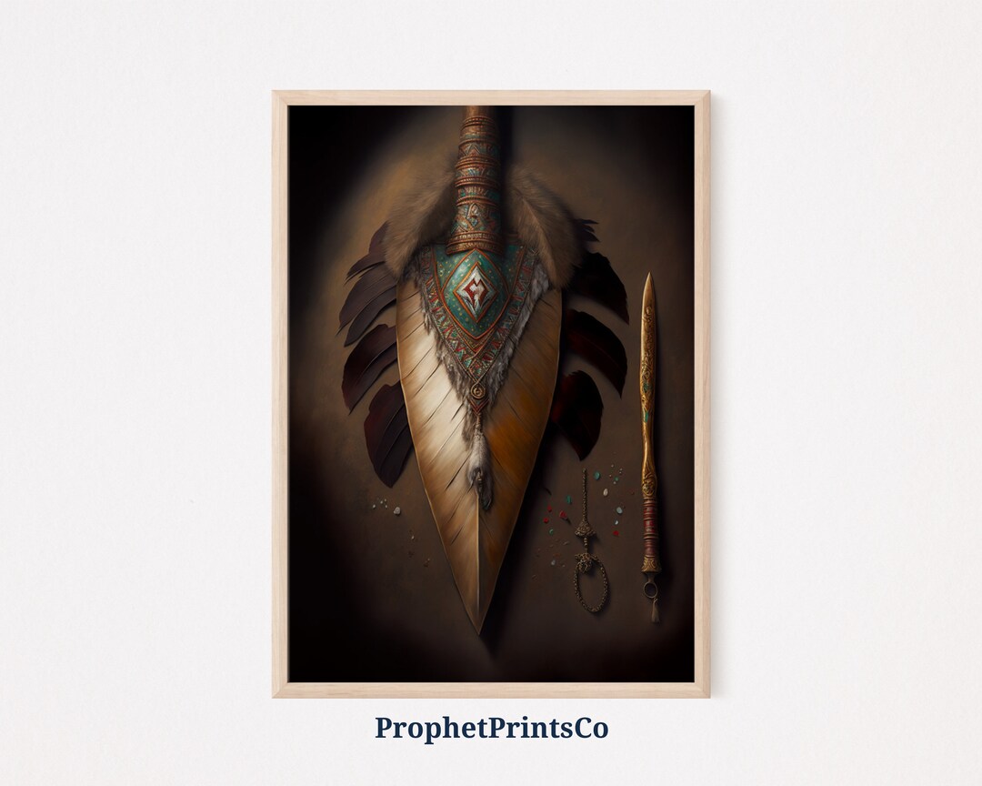 Arrowhead Painting Poster Print | Native American Wall Art | Tribal ...
