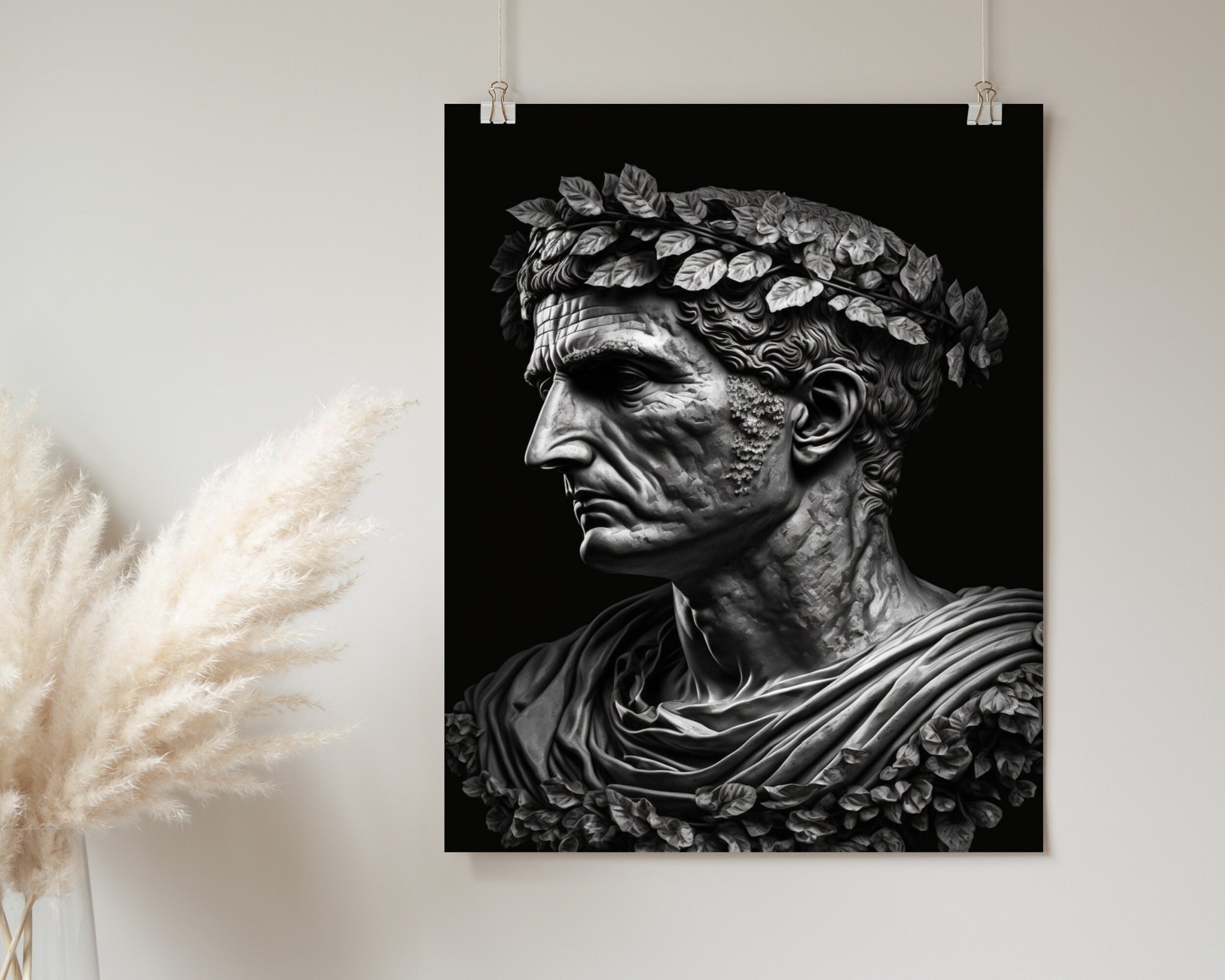 Julius Caesar Poster Print Roman Emperor Wall Art Ancient Rome Gift ...