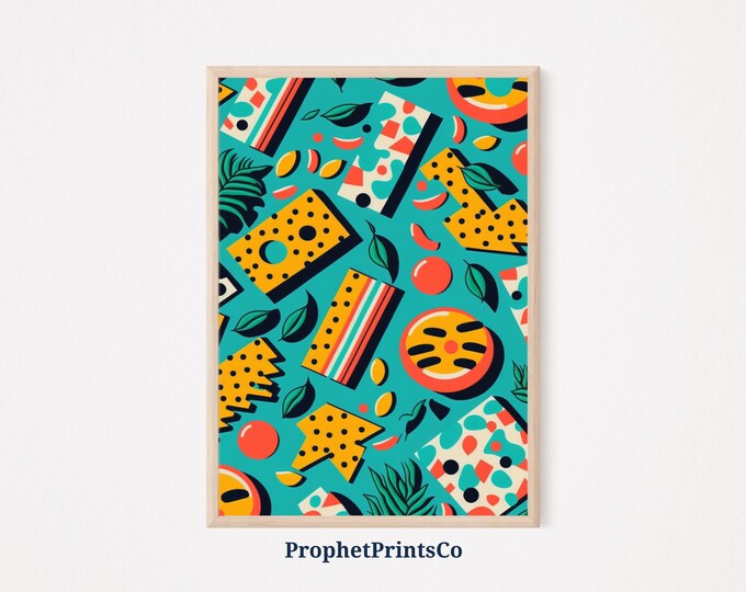 Y2k Print 2000s Aesthetic Maximalist Room Decor Abstract Trendy Funky ...