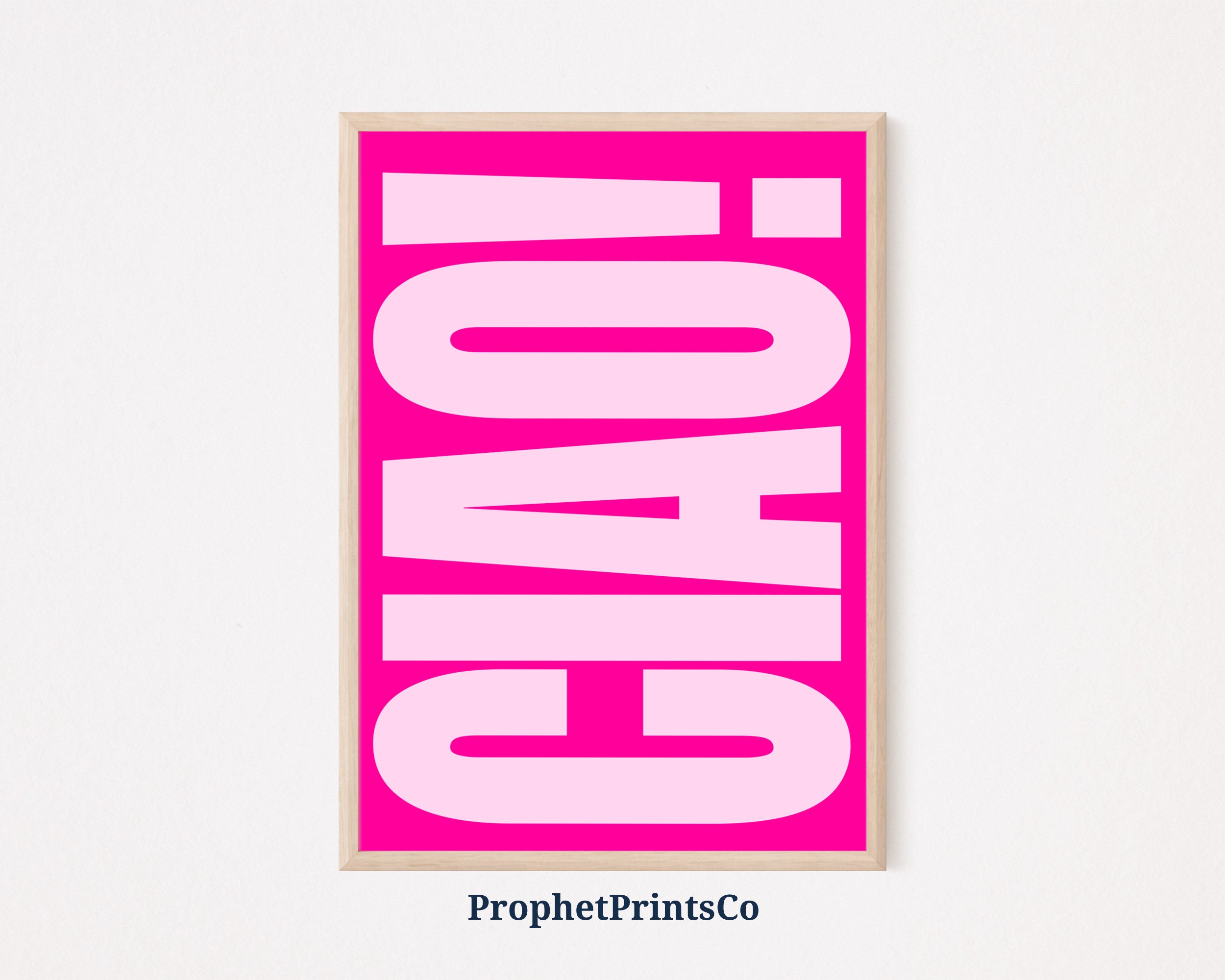 Ciao Quote Type Art | Bauhaus Poster | Ciao Print | Pink Aesthetic ...