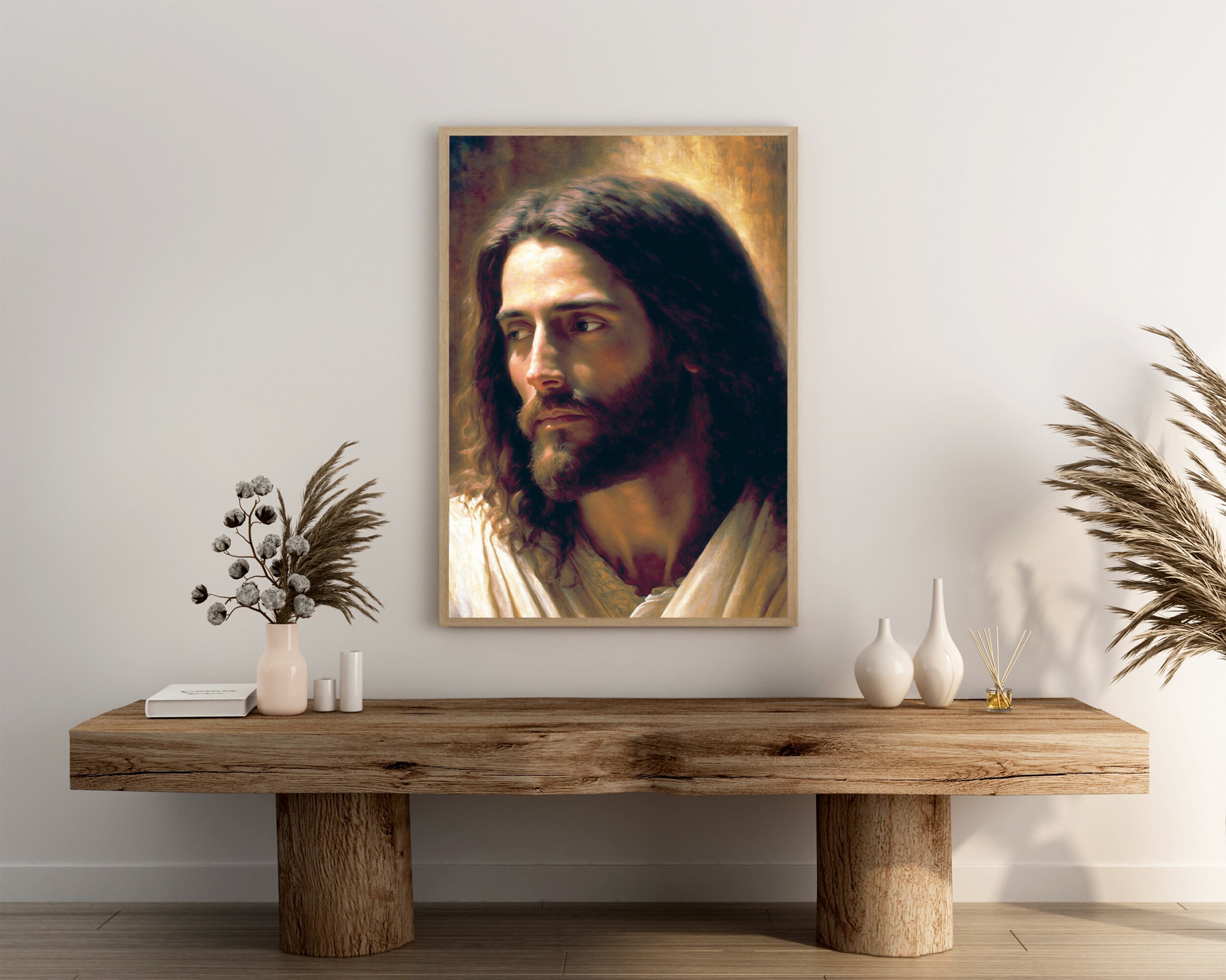 Jesus Christ Poster Print Farmhouse Wall Art Christian Religious Gift ...