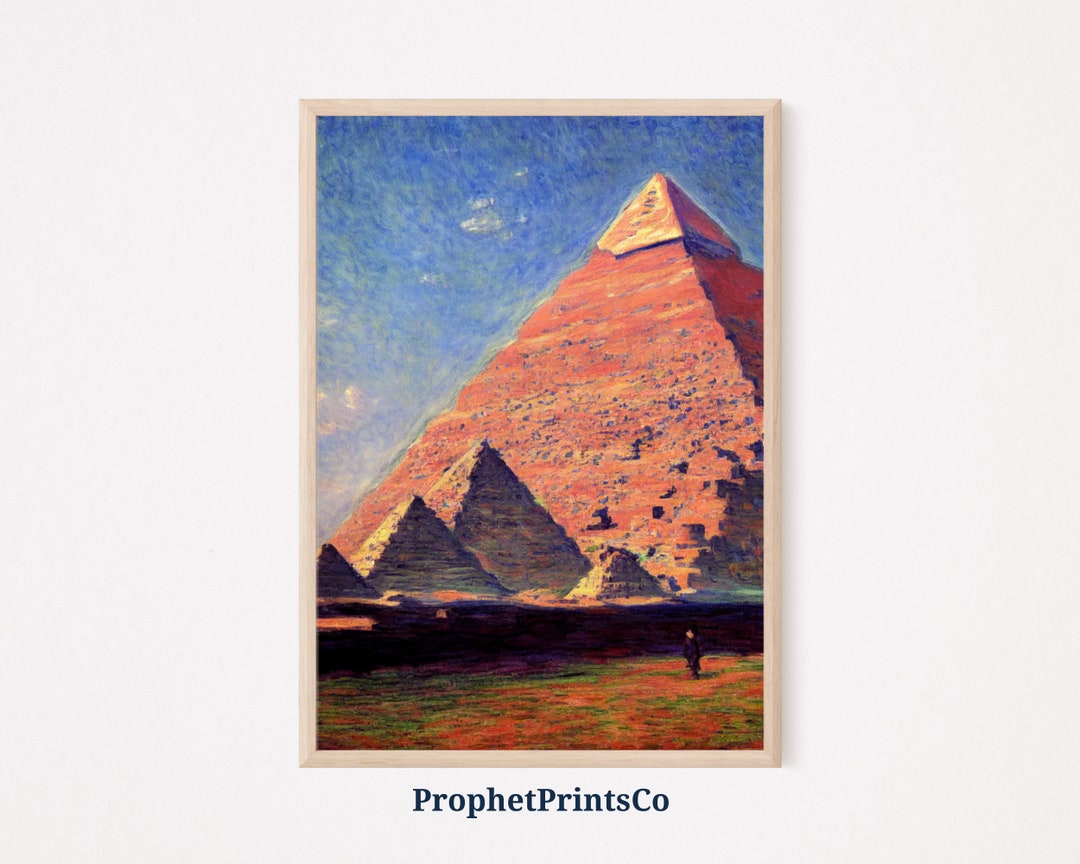 DIGITIAL DOWNLOAD Pyramids of Giza Poster Print | Ancient Egypt Wall ...