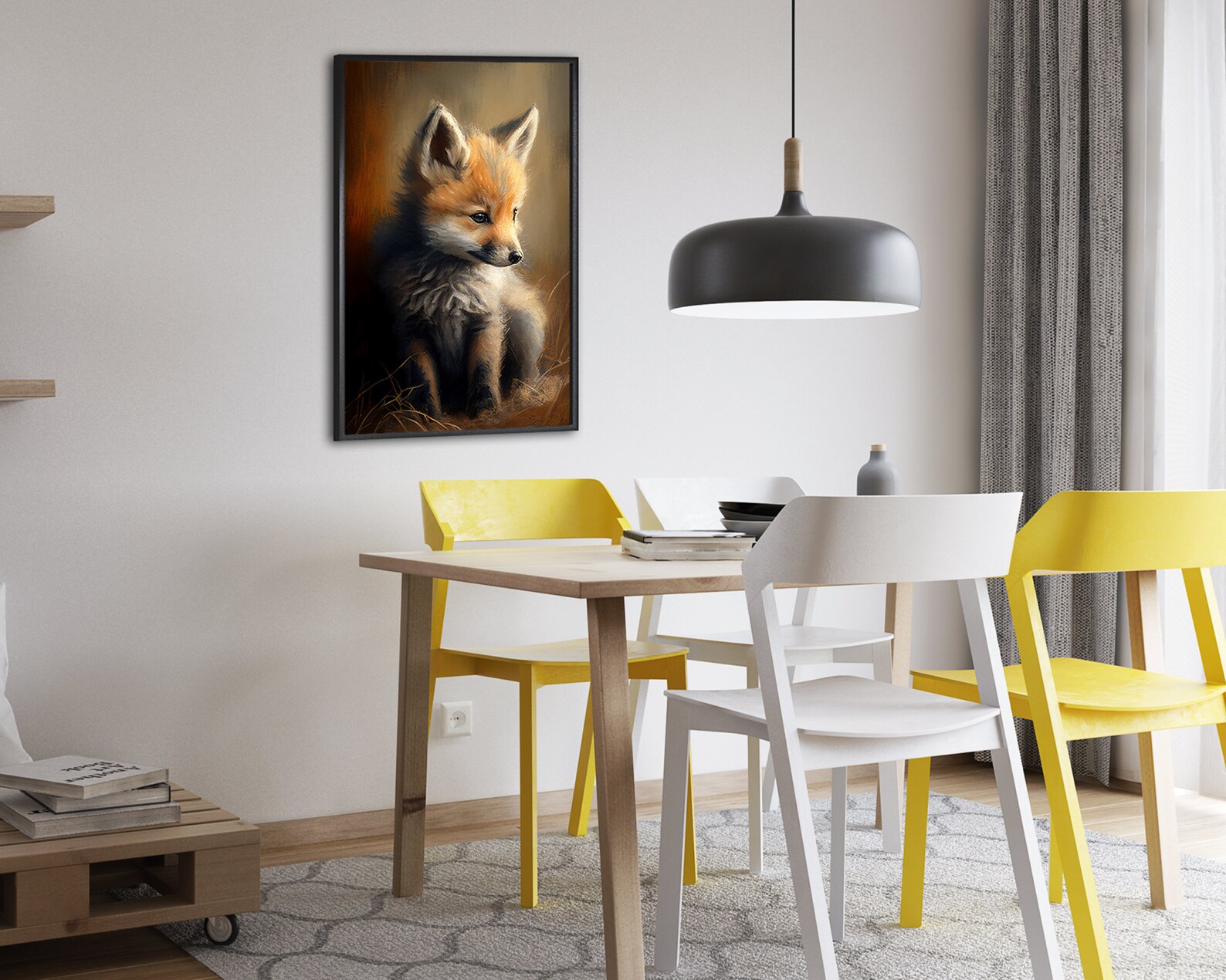 Baby Fox Poster Print | Fox Nursery Wall Art | Fox Lover Gift | Cute ...