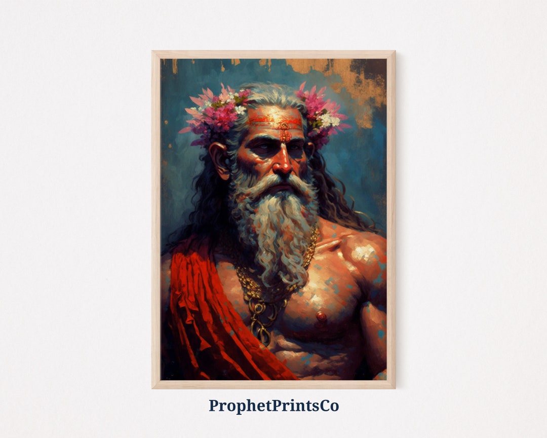 Lord Brahma Poster Print | Hindu God Wall Art | Lord Brahma Gift ...