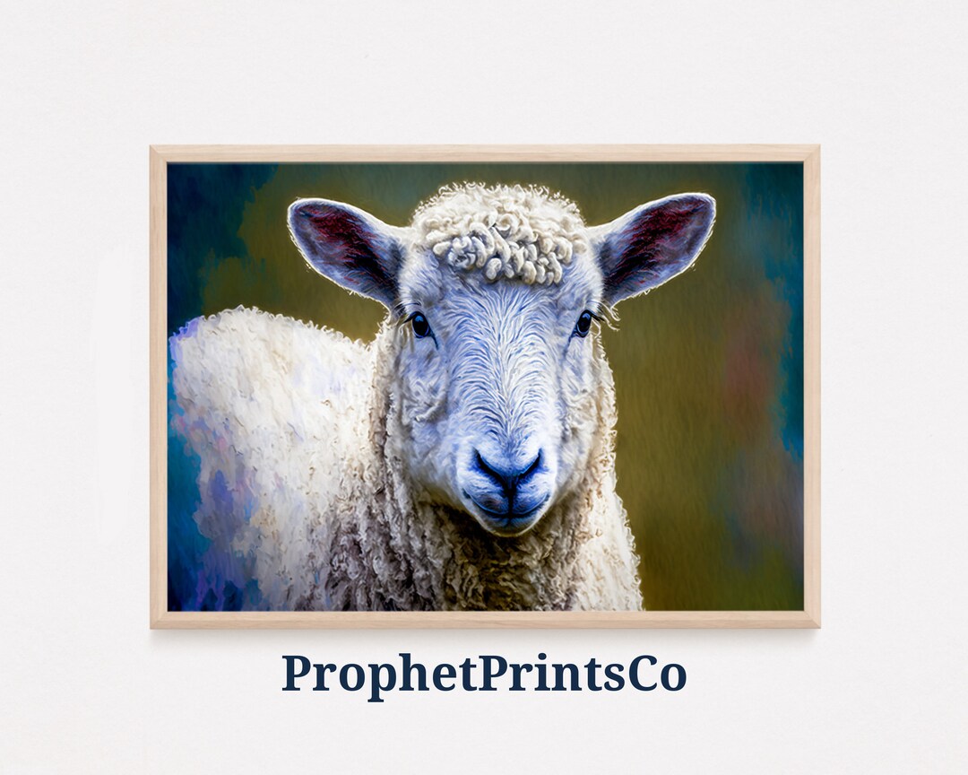 Sheep Painting Print | Original Farmhouse Wall Art | Gift for Sheep ...