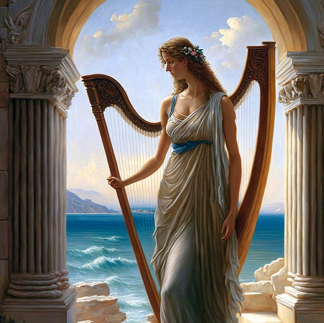 Greek Harp Poster Print Lyre Harp Wall Art Music Lover - Etsy