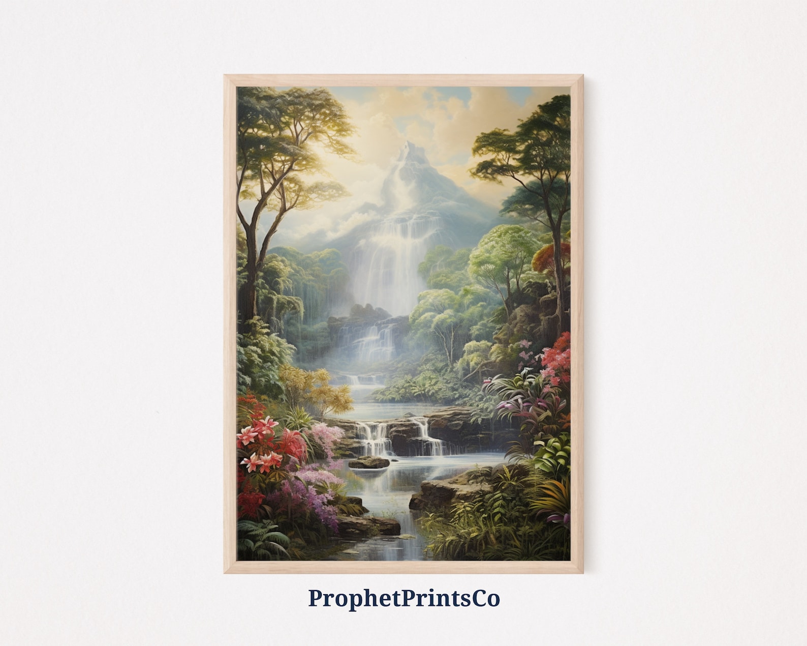 The Garden of Eden Landscape Print | Garden of Eden Art Print | Oil ...