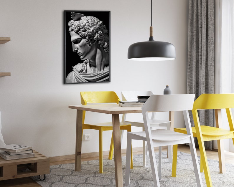 Monochrome Alexander the Great Poster Print | Ancient Greek Wall Art ...