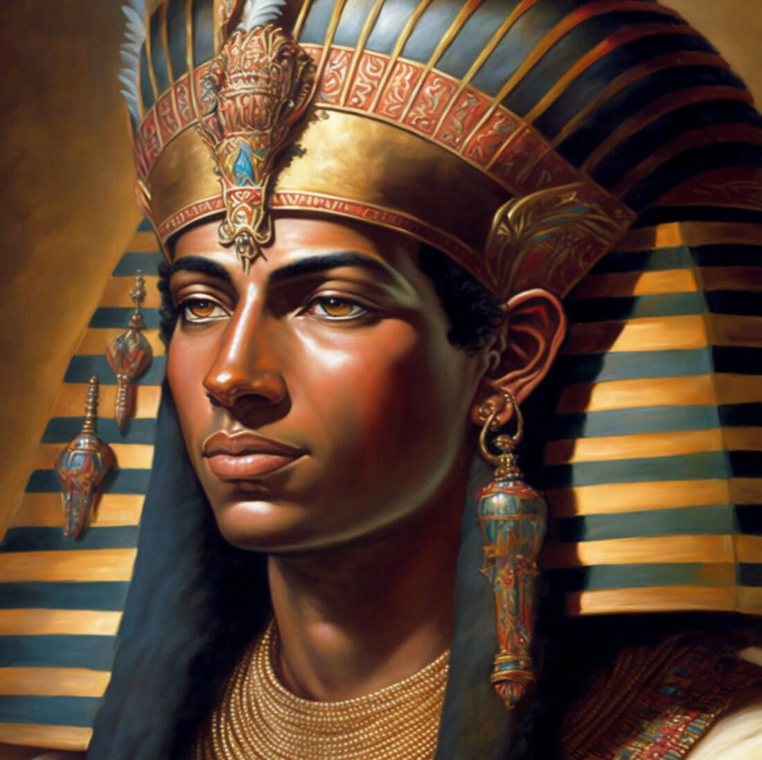 Egyptian Pharaoh Poster Print Tutankhamun Wall Art Egypt Lover Gift Oil ...
