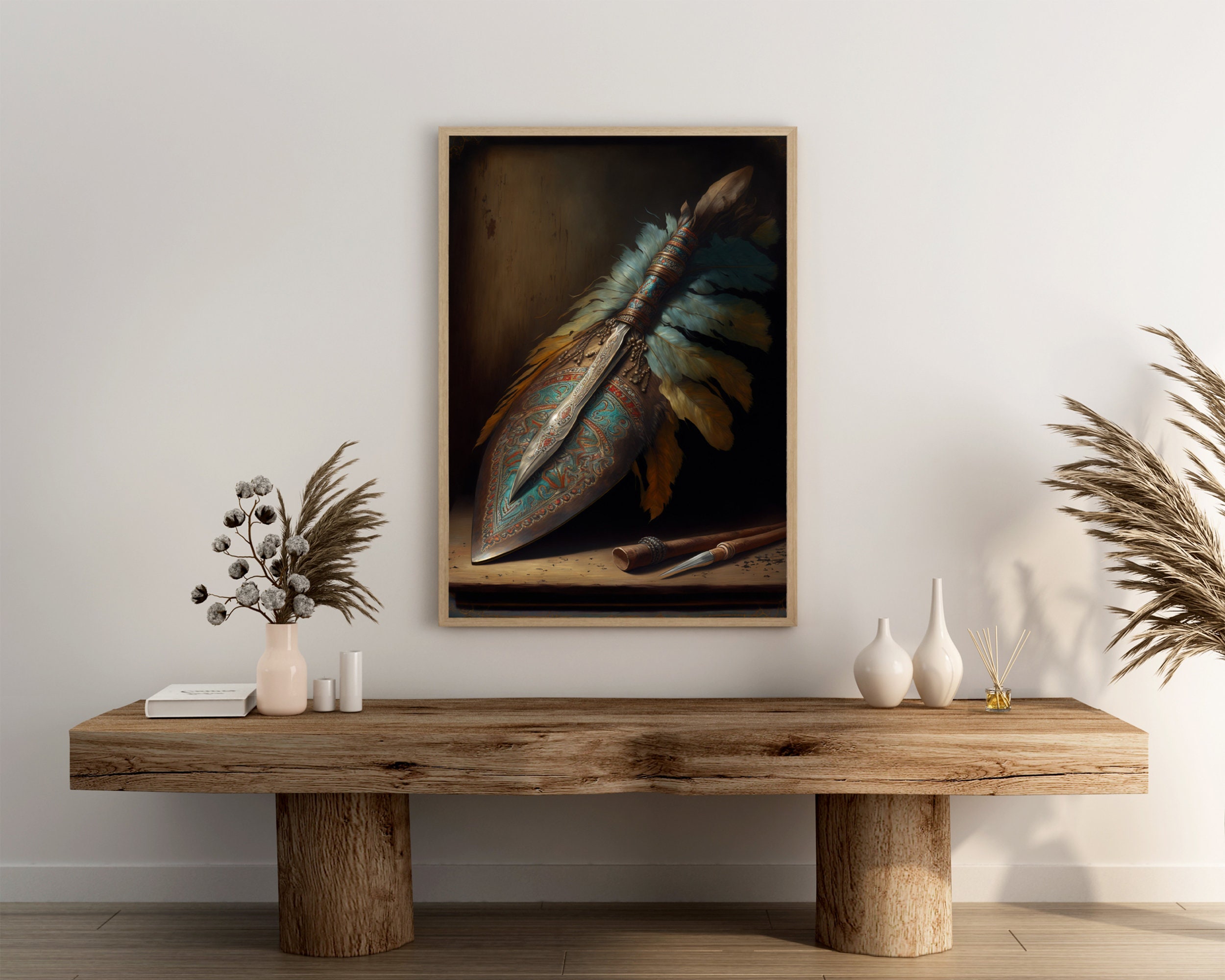 Arrowhead Painting Poster Print Native American Wall Art Tribal Ancient ...