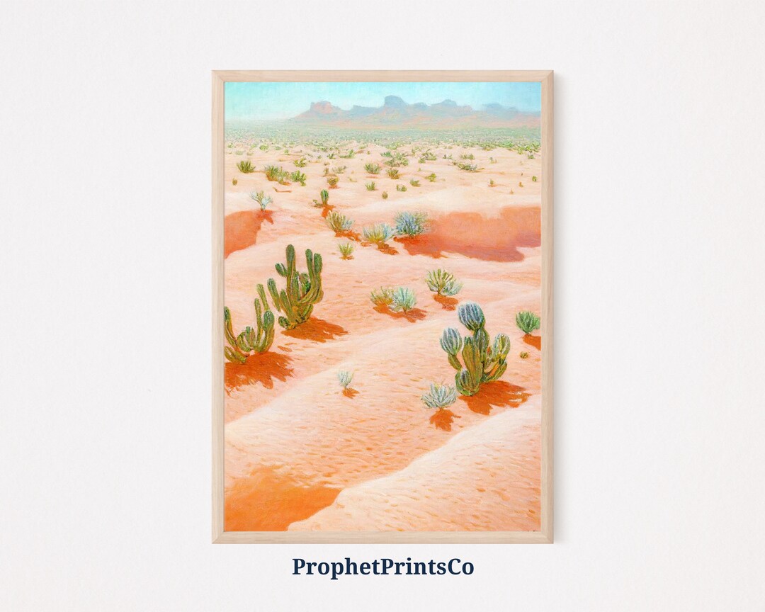 Arizona Desert Poster Print Arizona Landscape Wall Art Boho Art Gift ...