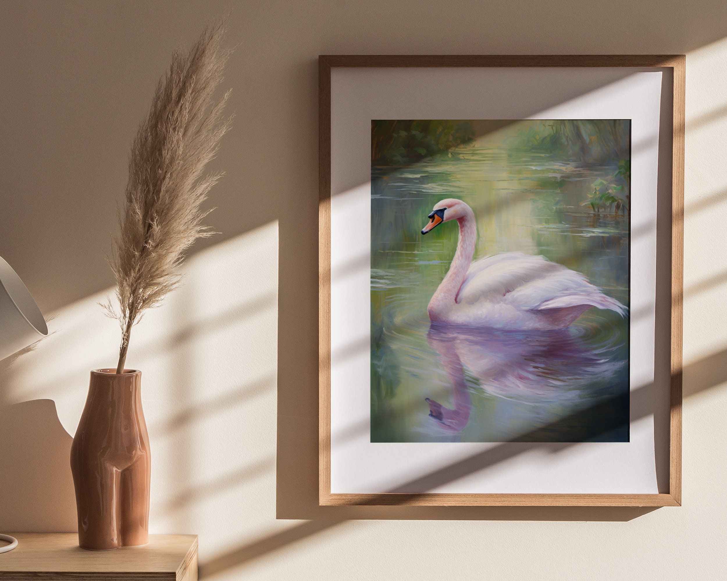 Swan Balletcore Poster Print Preppy Wall Art Vintage Swan Lake Coquette ...