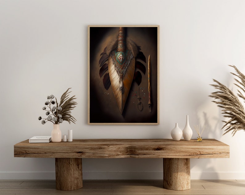 Arrowhead Painting Poster Print | Native American Wall Art | Tribal ...