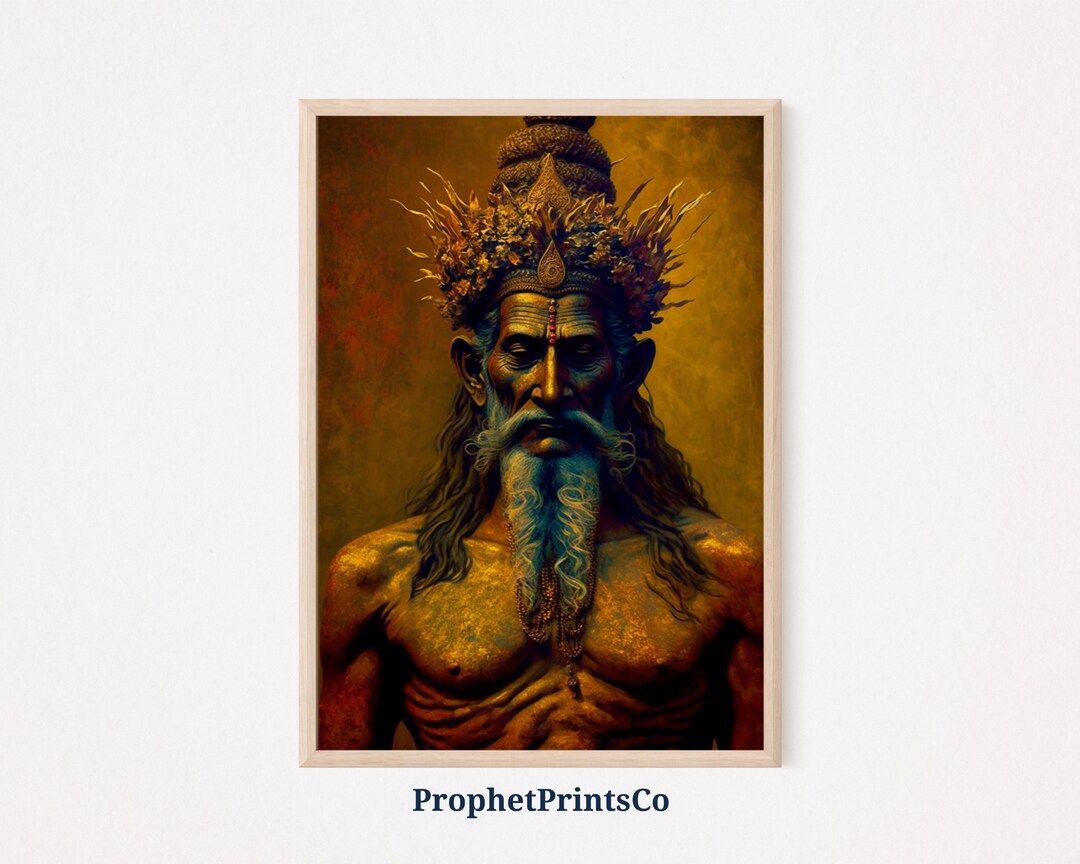 Lord Brahma Poster Print | Hindu God Wall Art | Lord Brahma Gift ...