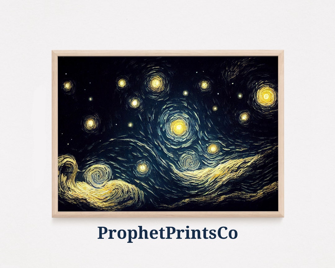 Starry Night Poster Print Spiritual Wall Art Nature Lover - Etsy UK