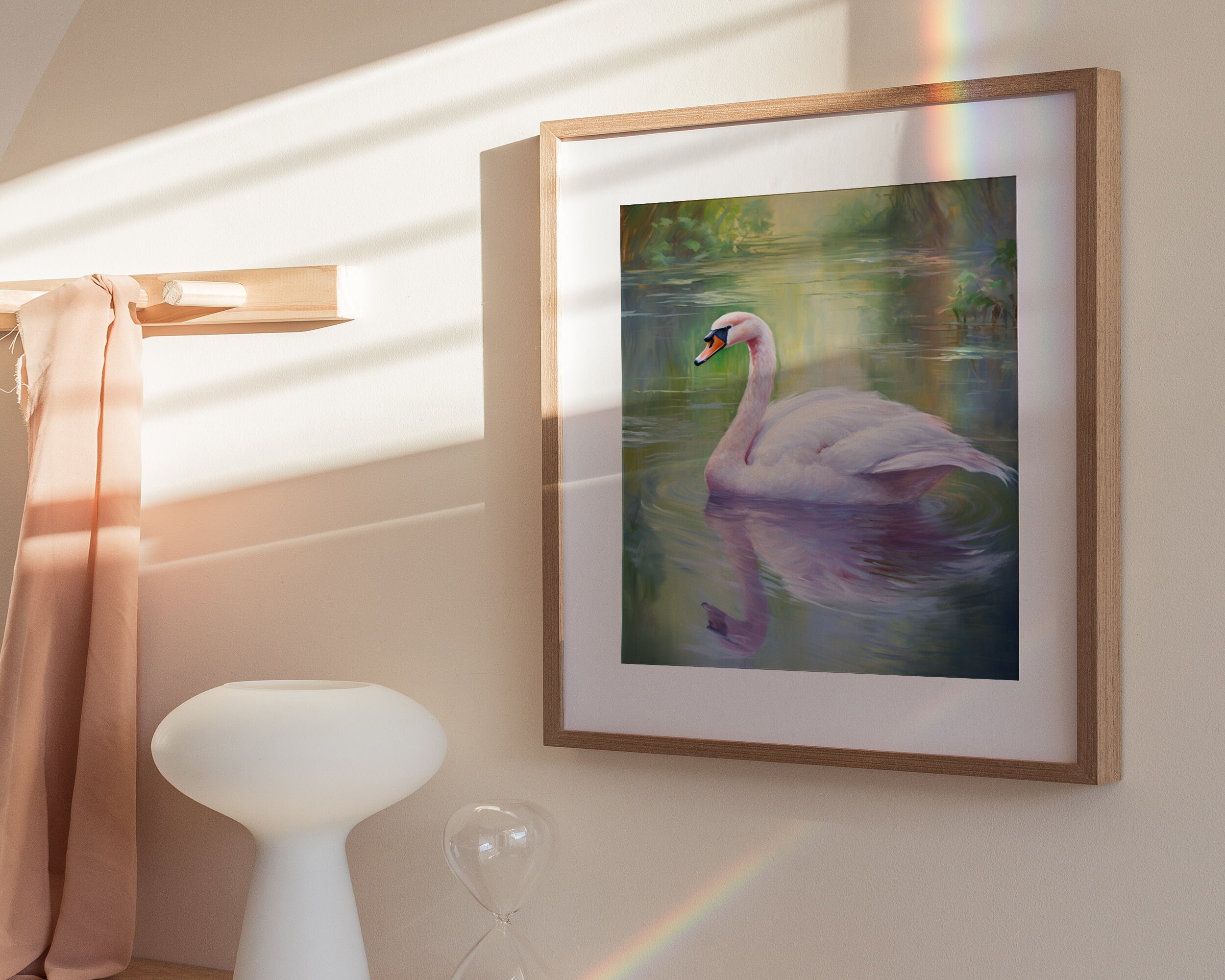 Swan Balletcore Poster Print Preppy Wall Art Vintage Swan Lake Coquette ...