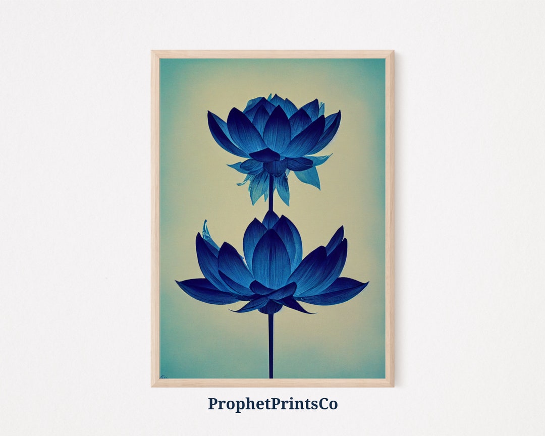 DIGITIAL DOWNLOAD Blue Lotus Poster Print | Nature Wall Art | Spiritual ...