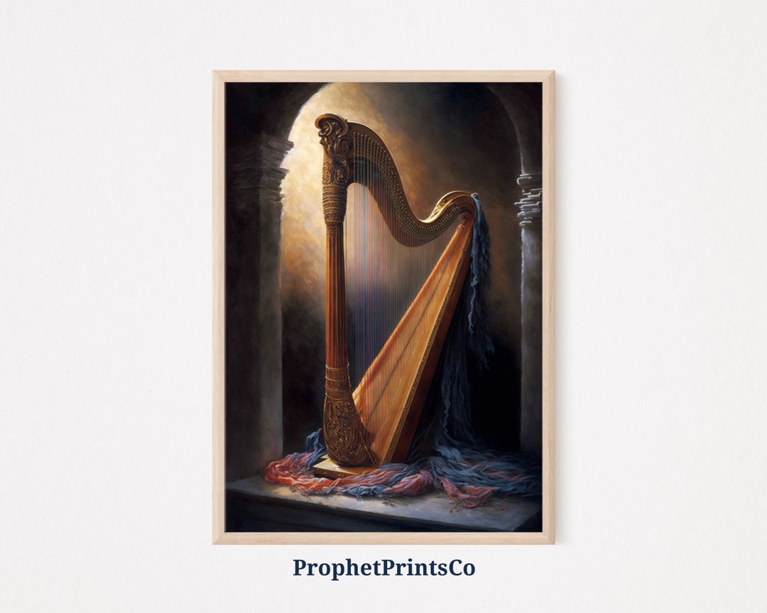 Greek Harp Poster Print | Lyre Harp Wall Art | Music Lover Gift ...