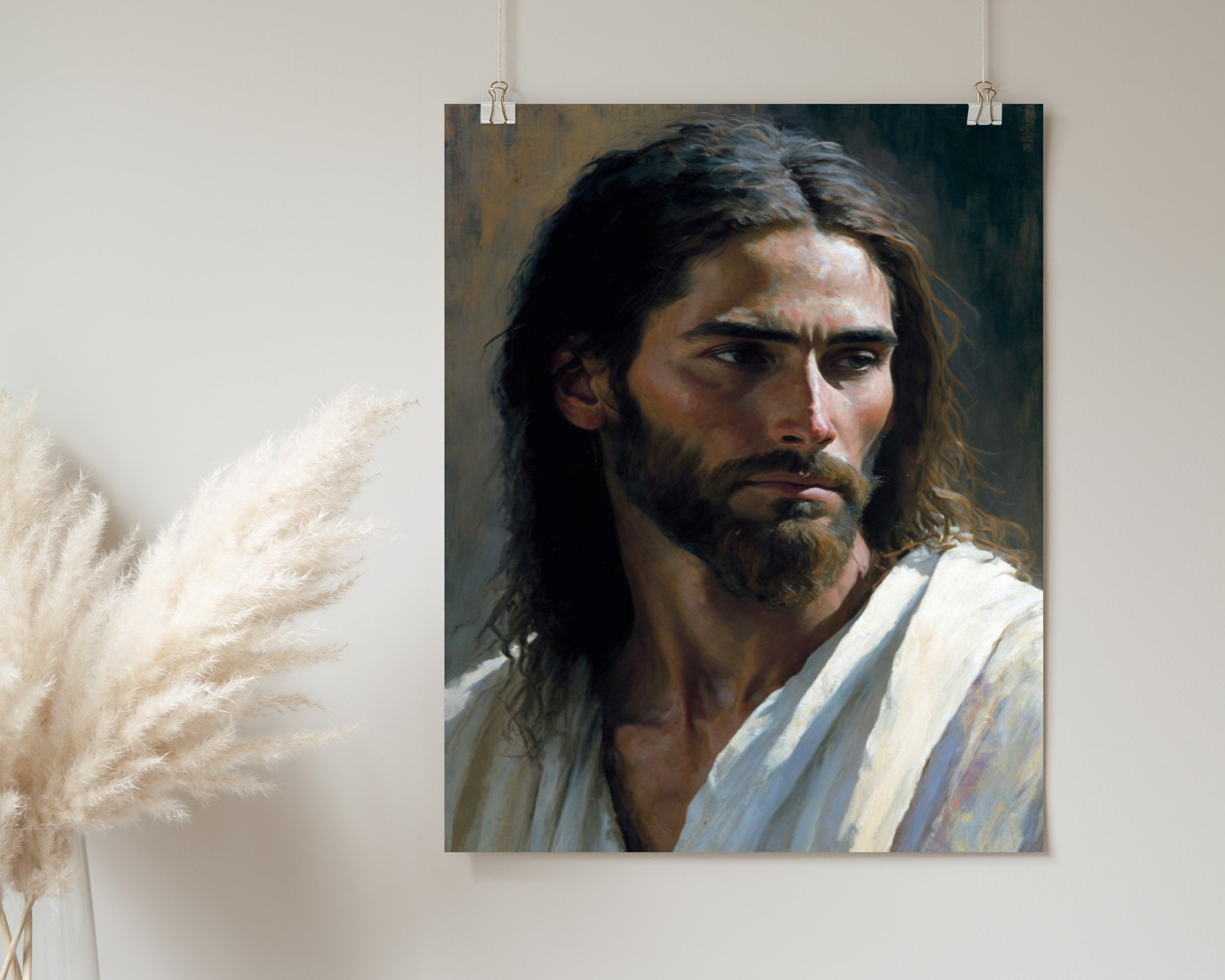 Jesus Christ Poster Print | Farmhouse Wall Art | Christian Religious ...