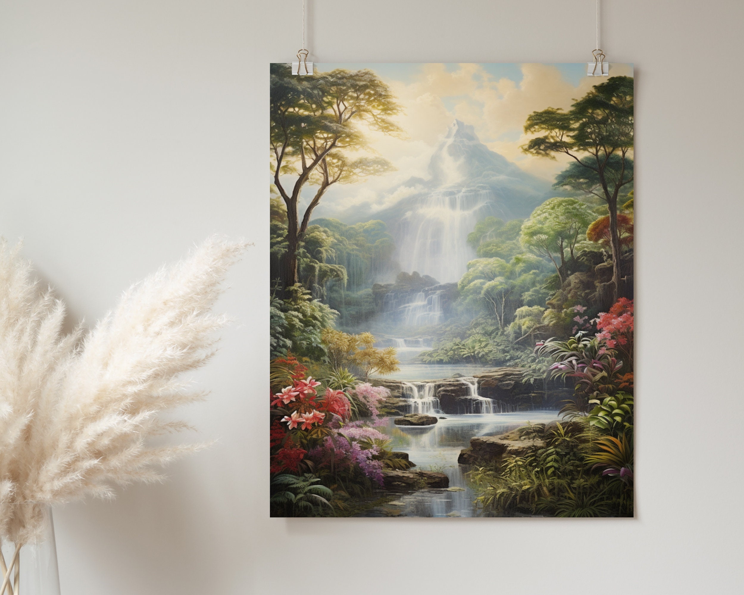 The Garden of Eden Landscape Print | Garden of Eden Art Print | Oil ...