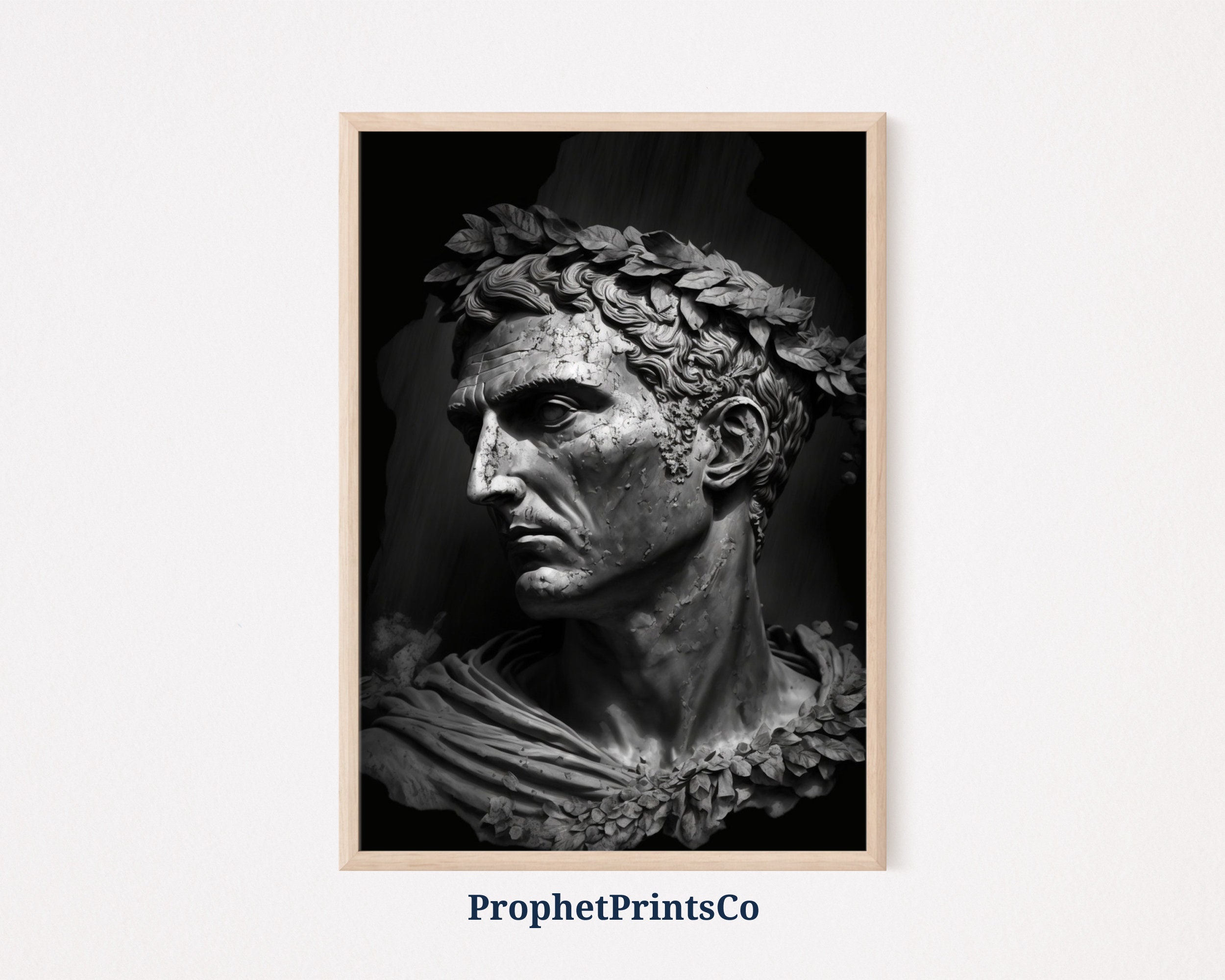 Julius Caesar Poster Print Roman Emperor Wall Art Ancient Rome Gift ...