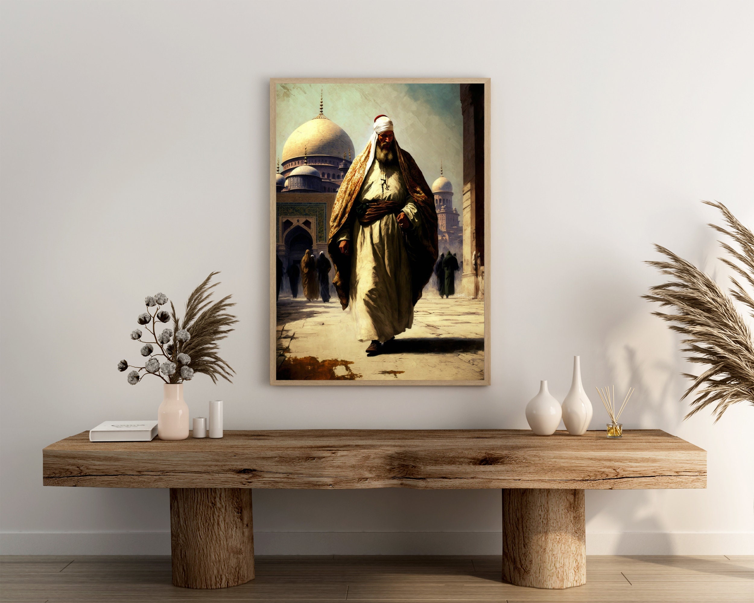 Islamic Man Poster Print | Oil Painting Wall Art | Inspired by Monet ...
