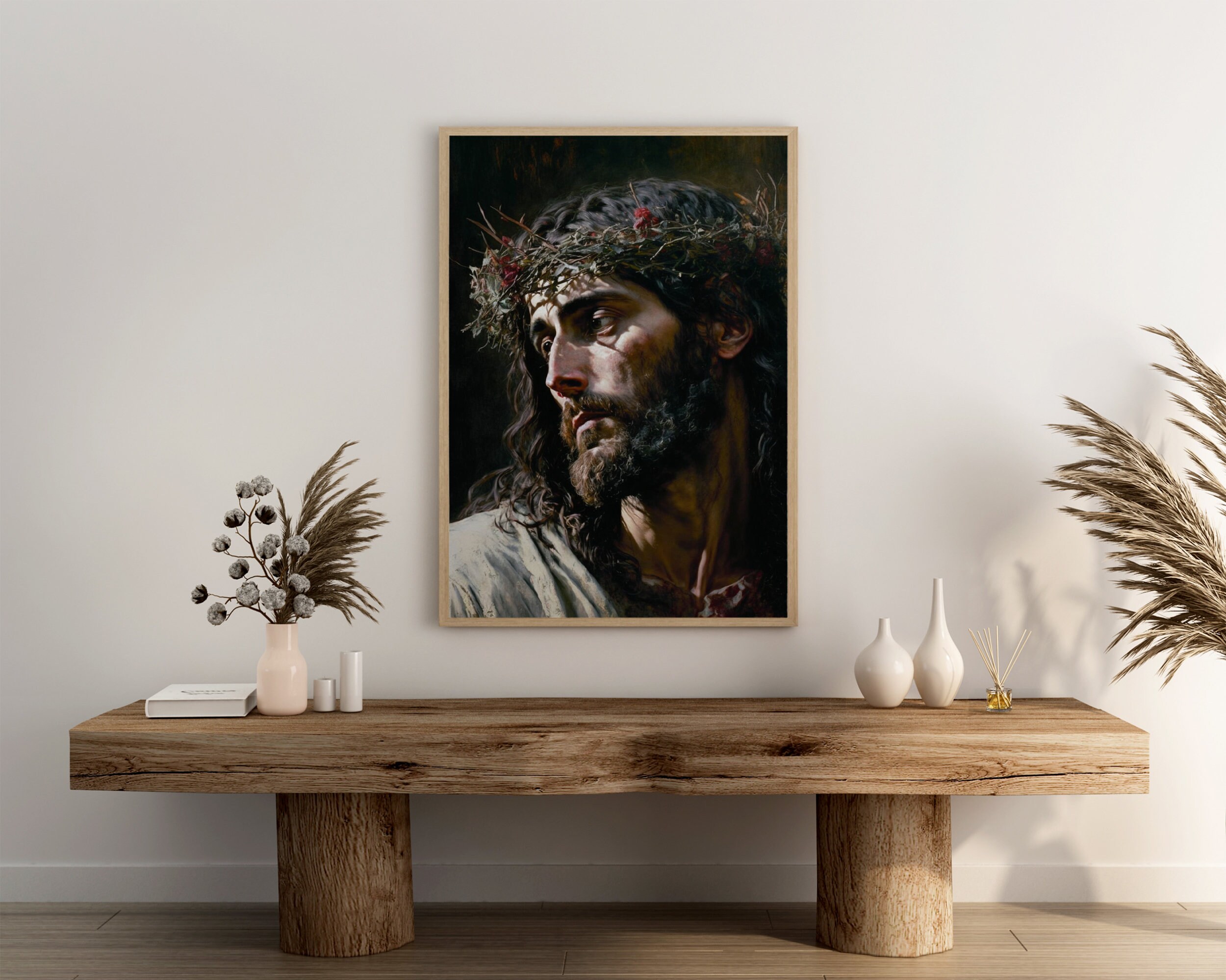 Buy Vintage Jesus Christ Poster Print Christian Wall Art Original ...