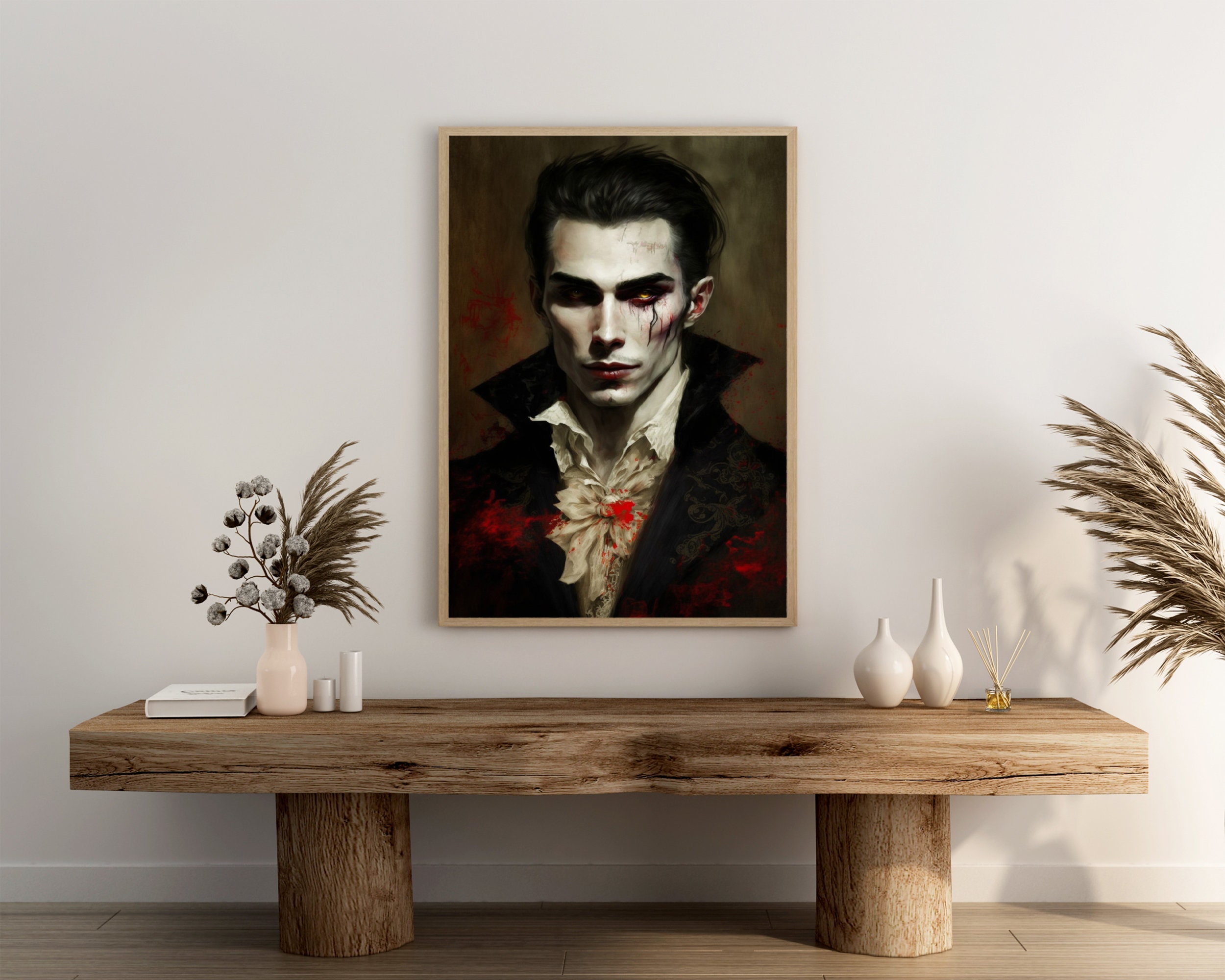 Vampire Painting Poster Print | Dark Academia Wall Art | Halloween ...