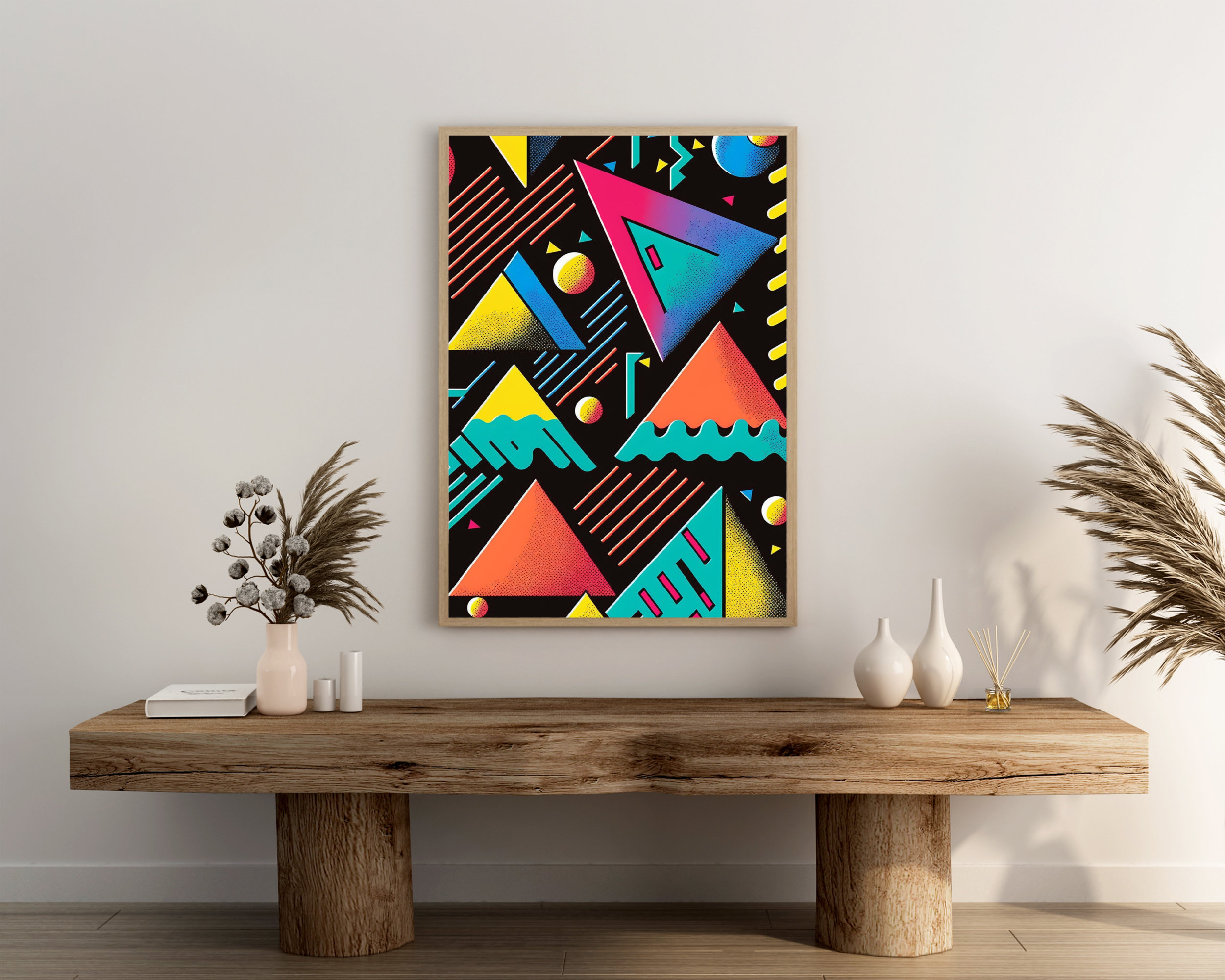 80s Abstract Poster Print | Retro Nostalgia Wall Art | 80s Lover Gift ...
