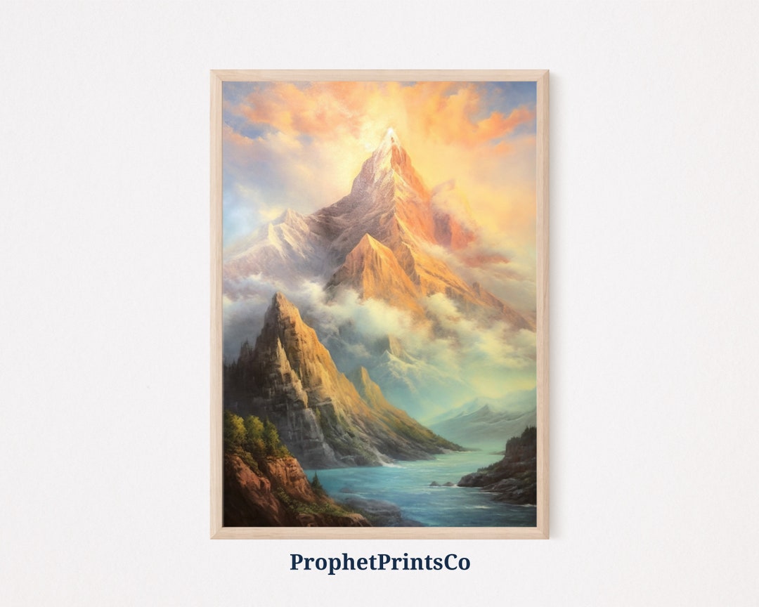 Soft Tonal Mount Olympus Oil Painting | Mt Olympus Poster | Greek ...