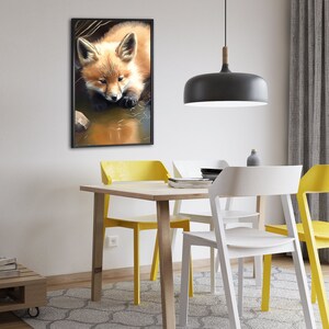 Baby Fox Poster Print | Fox Nursery Wall Art | Fox Lover Gift | Cute ...