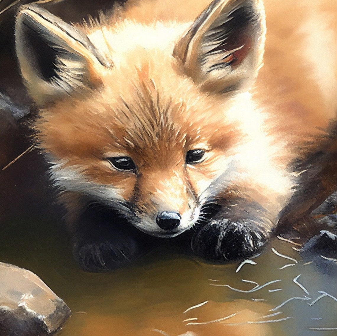 Baby Fox Poster Print Fox Nursery Wall Art Fox Lover Gift - Etsy