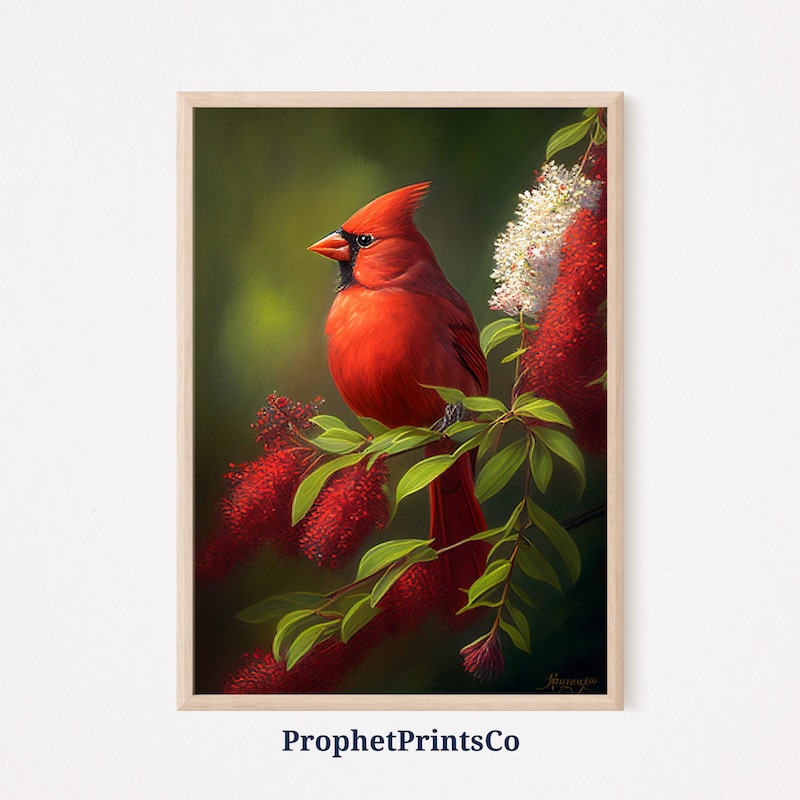 Cardinal Bird Print - Etsy