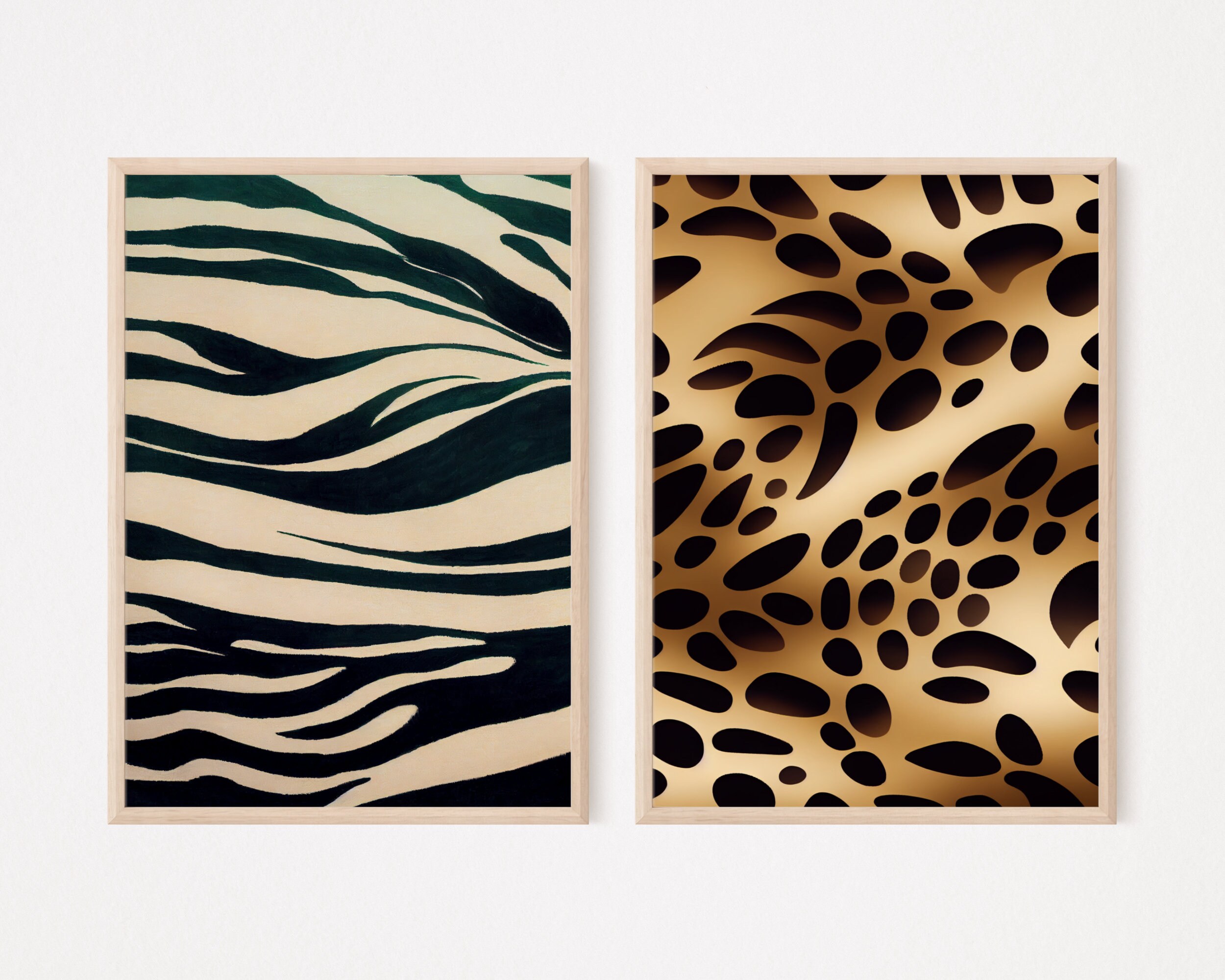 SET OF 2 Exotic Animal Skin Pattern Poster Prints Zebra Wall - Etsy