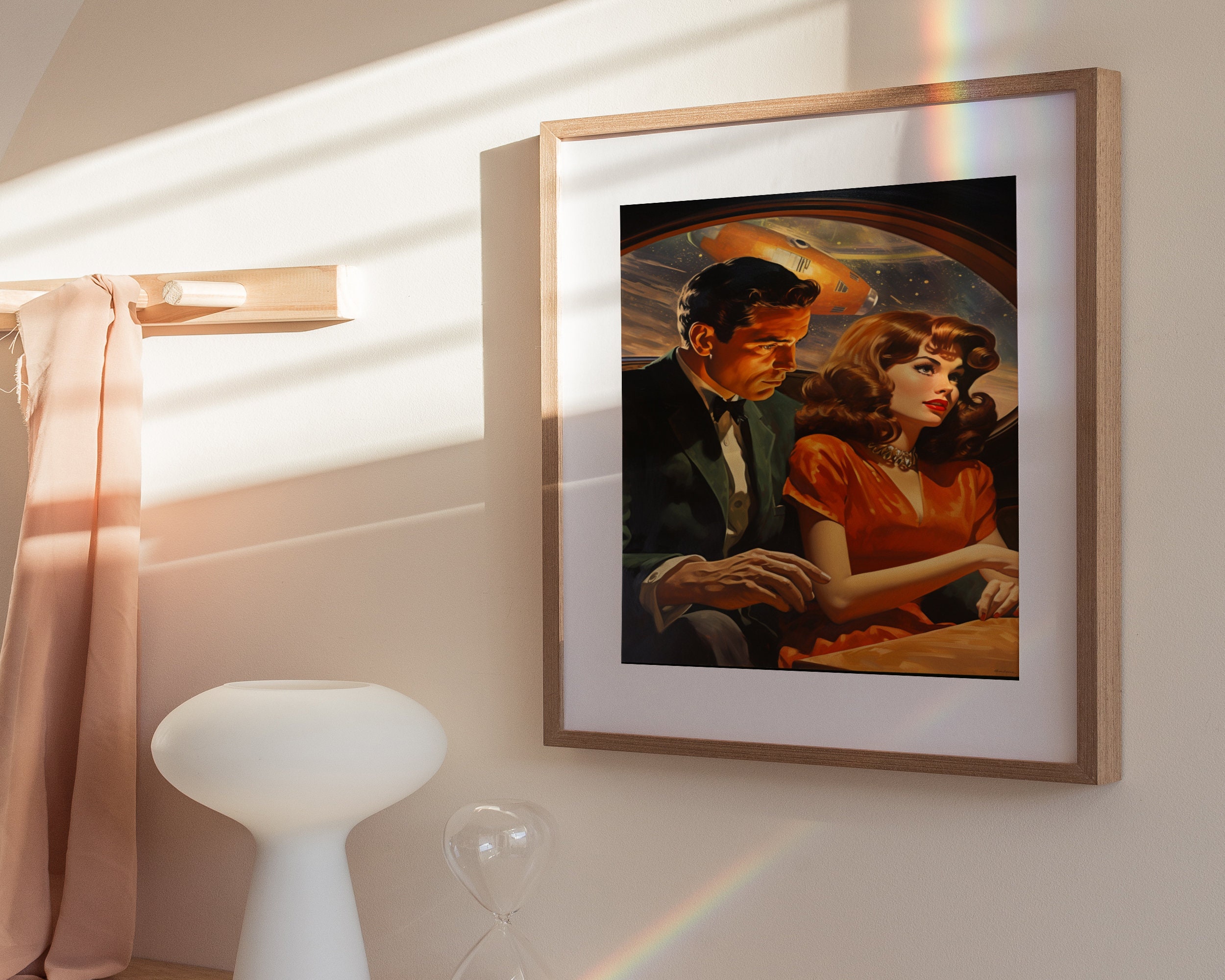 Vintage Horror Art Print | Pulp Art Painting Wall Art | Retro Horror ...