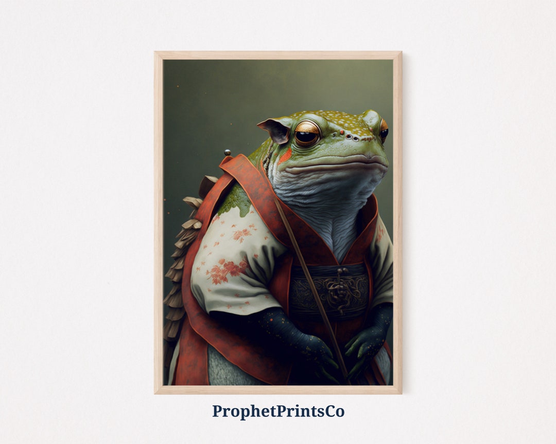 Matsumoto Hoji Frog Poster Print | Cute Japan Frog Wall Art | Frog ...