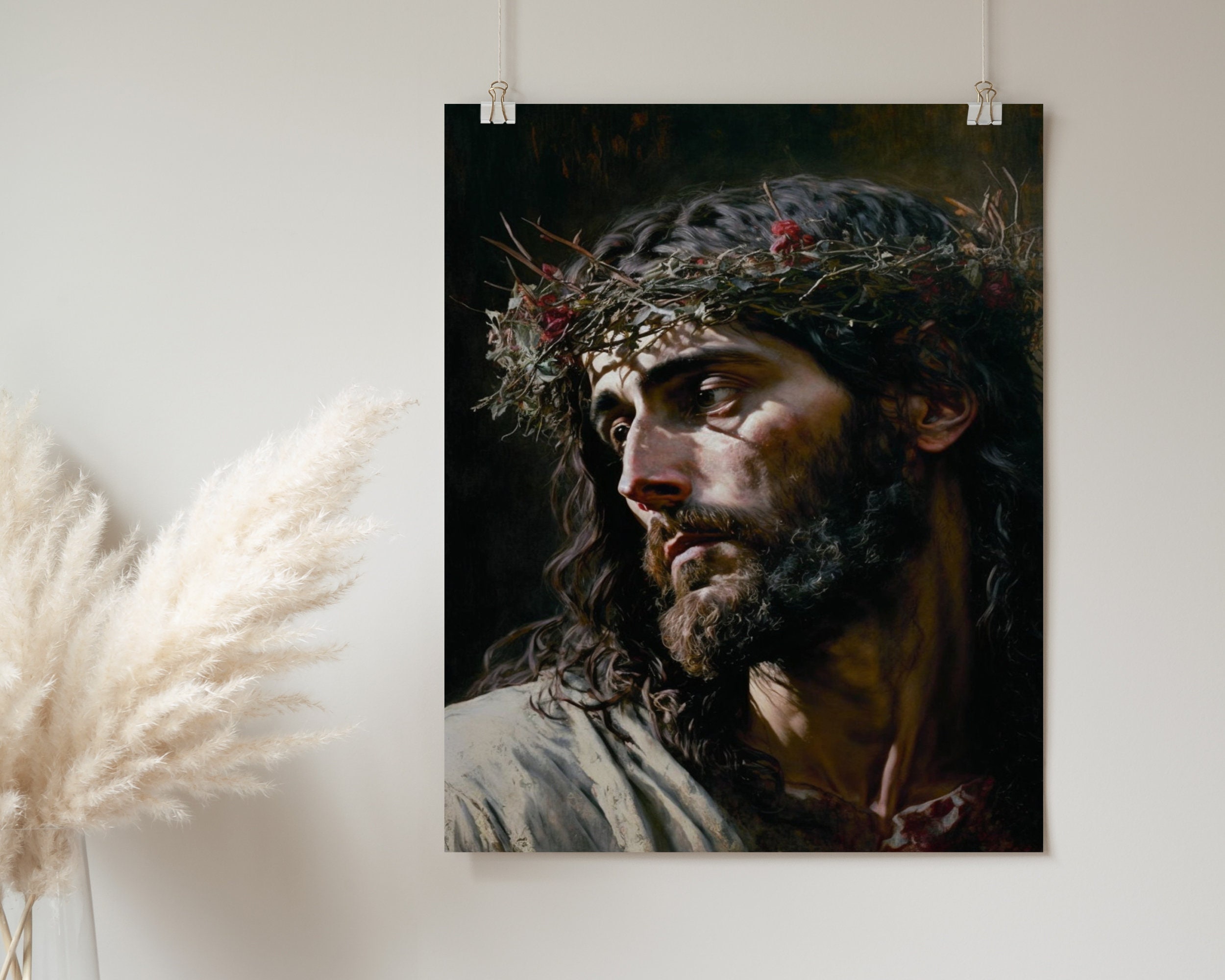 Buy Vintage Jesus Christ Poster Print Christian Wall Art Original ...