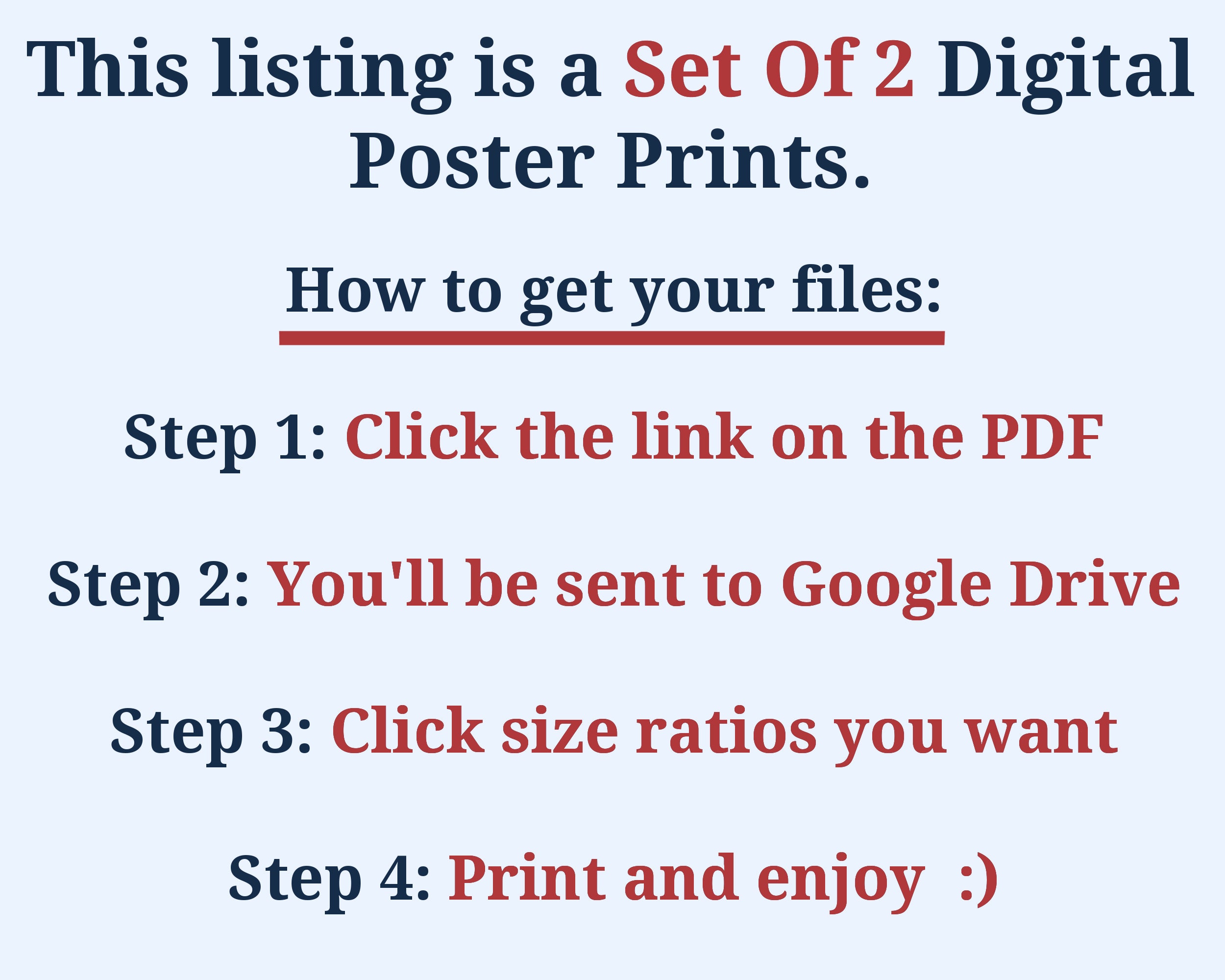 SET OF 2 Blue Lotus Poster Prints Zen Wall Art - Etsy