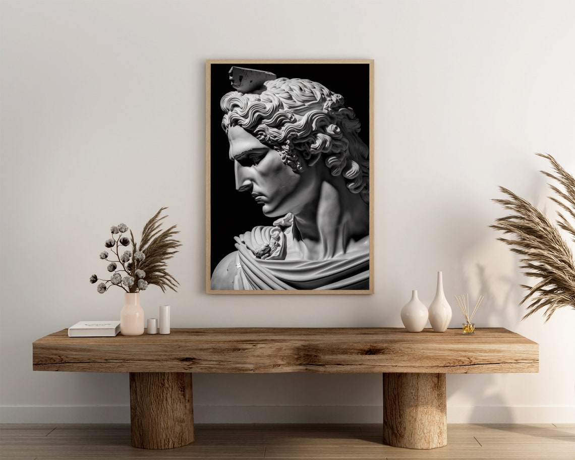 Monochrome Alexander the Great Poster Print | Ancient Greek Wall Art ...